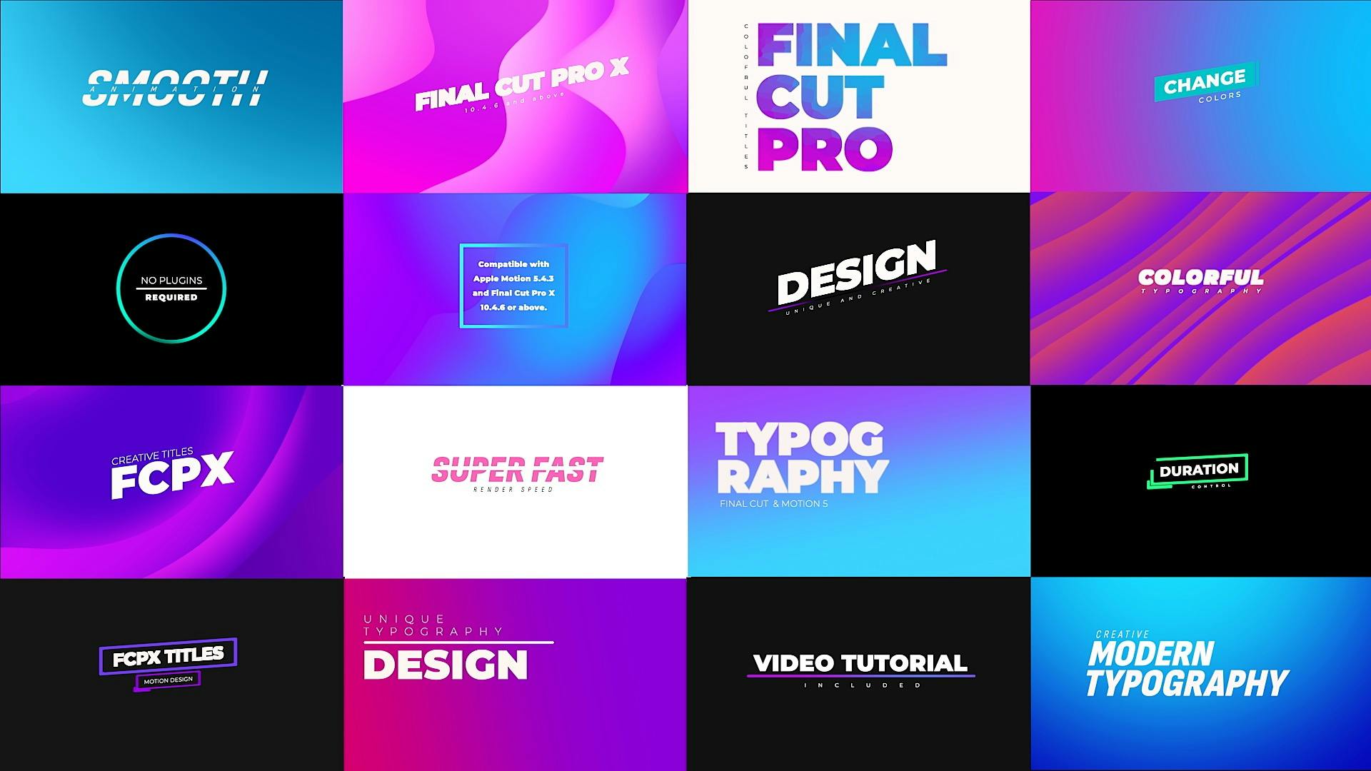 Colorful Titles video templates | Artlist