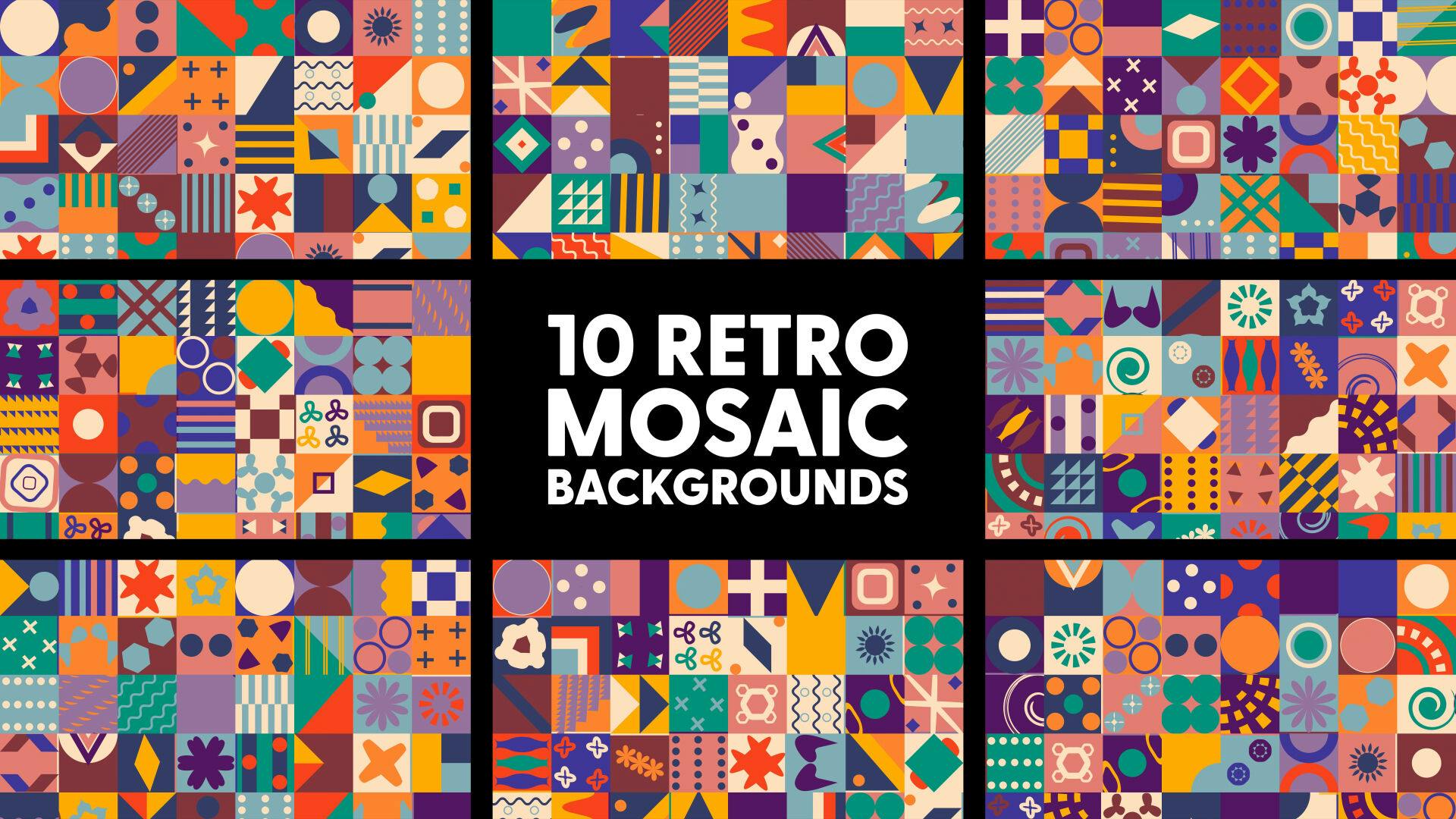 Retro Mosaic Backgrounds video templates | Artlist