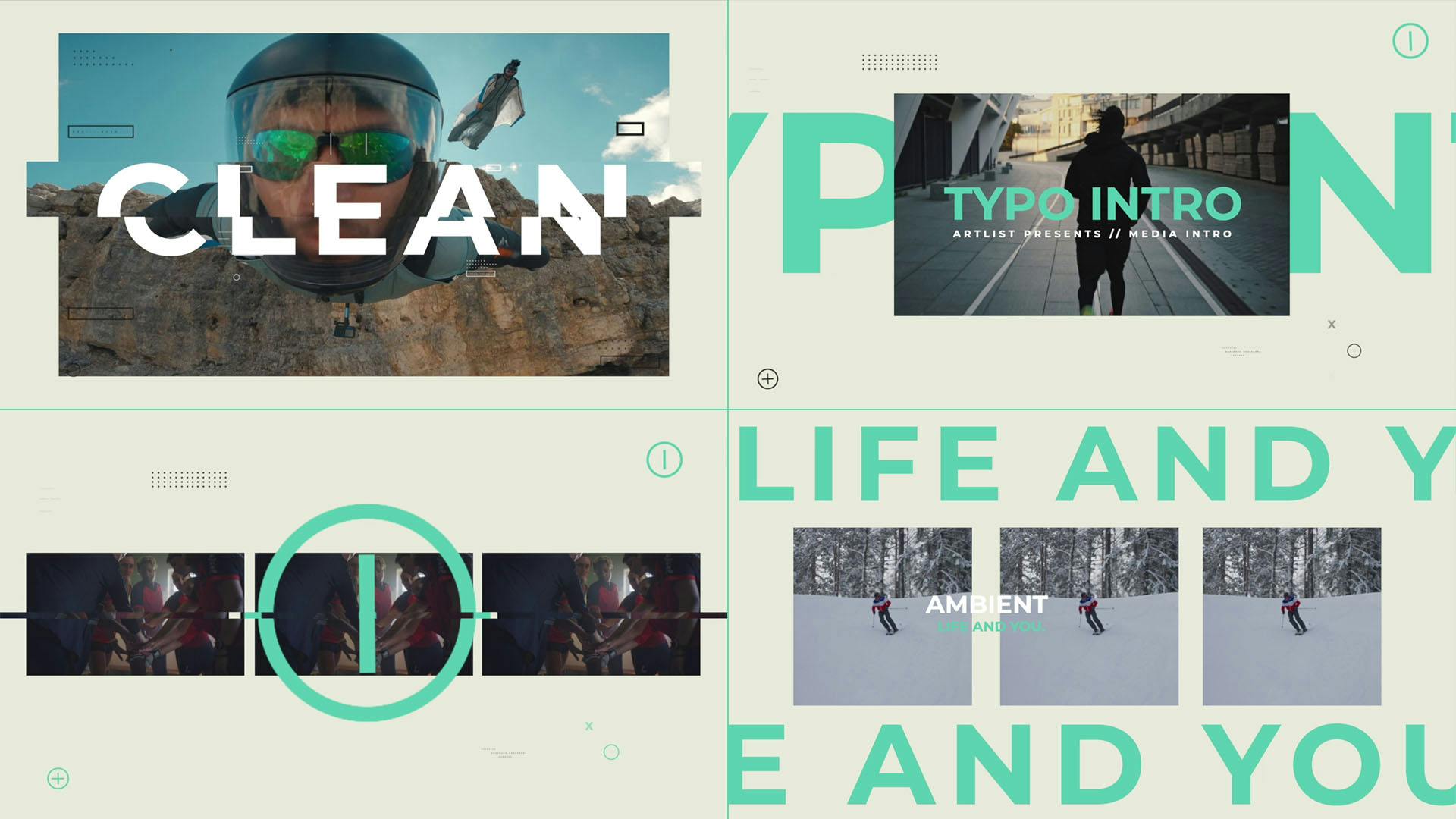 Typographic Clean Intro video templates | Artlist