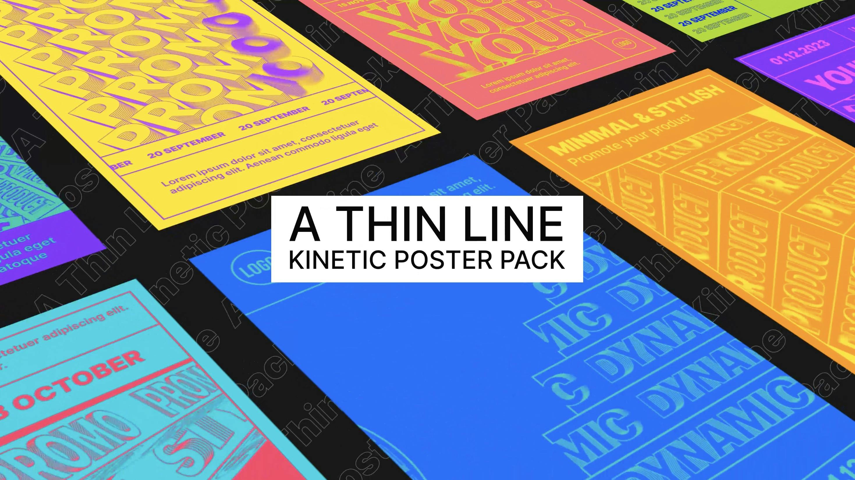 A Thin Line - Kinetic Posters Pack video templates | Artlist