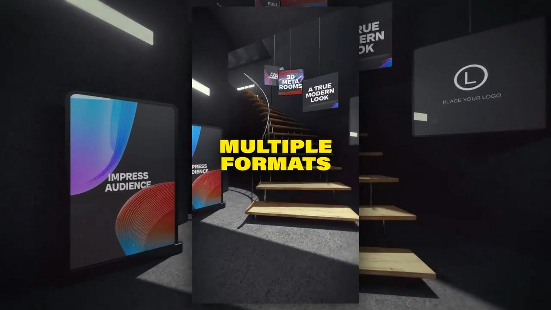 3D Gallery Mockup video templates | Artlist