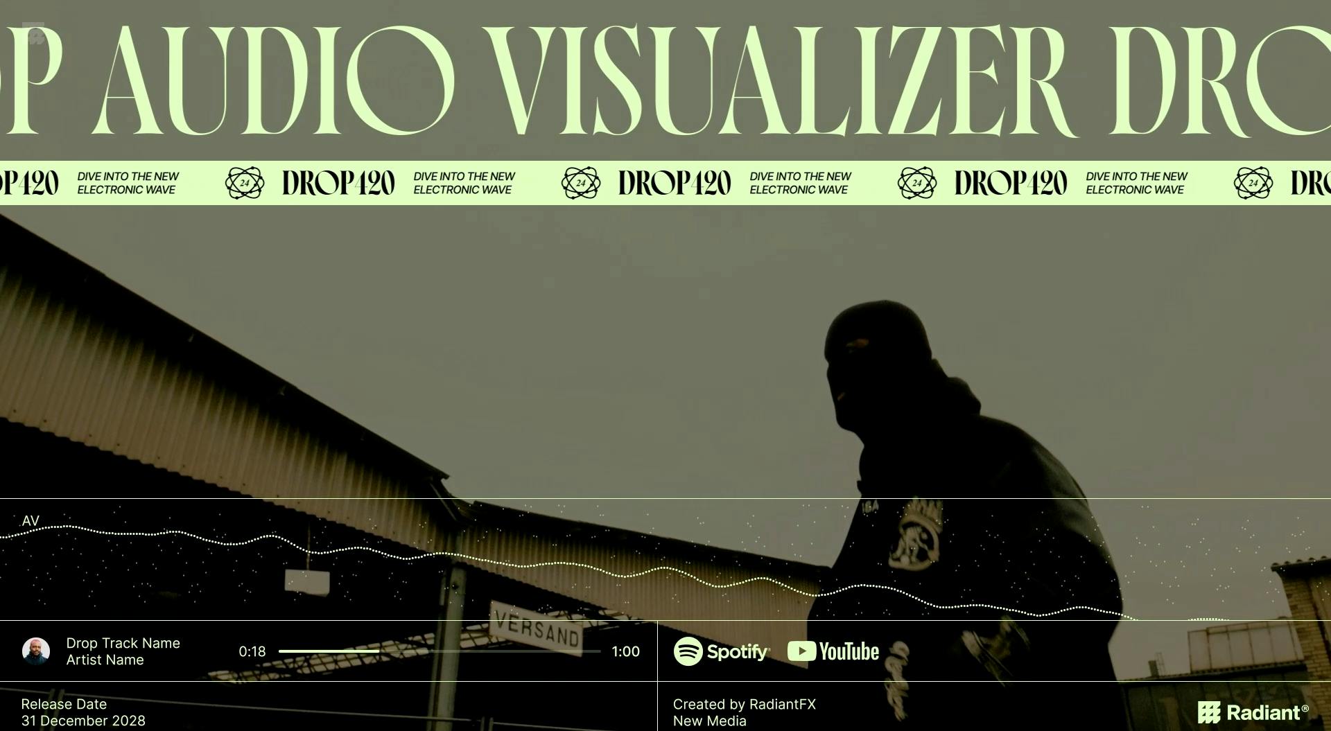 Drop Audio Visualizer video templates | Artlist