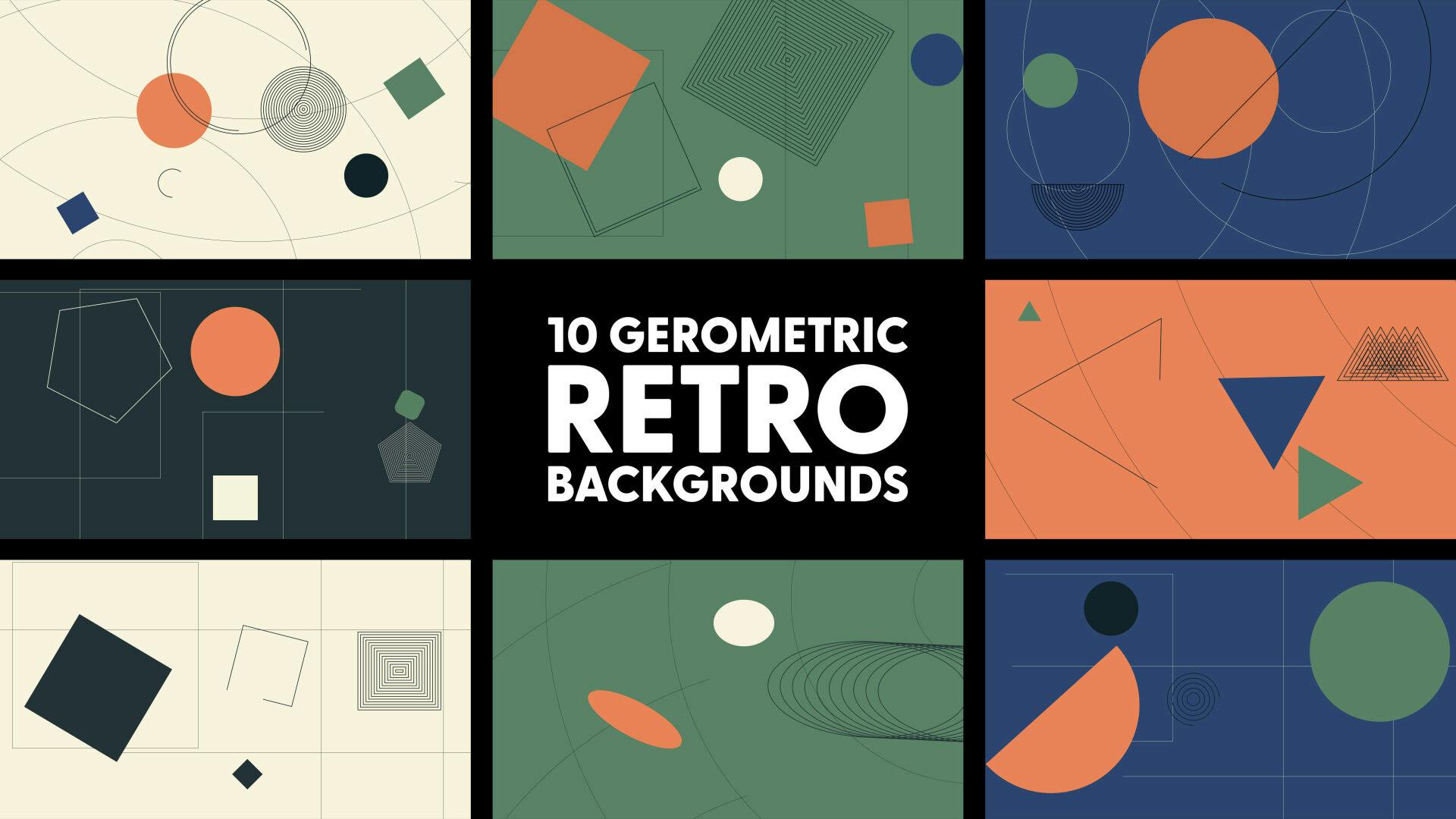 Geometric Retro Backgrounds video templates | Artlist