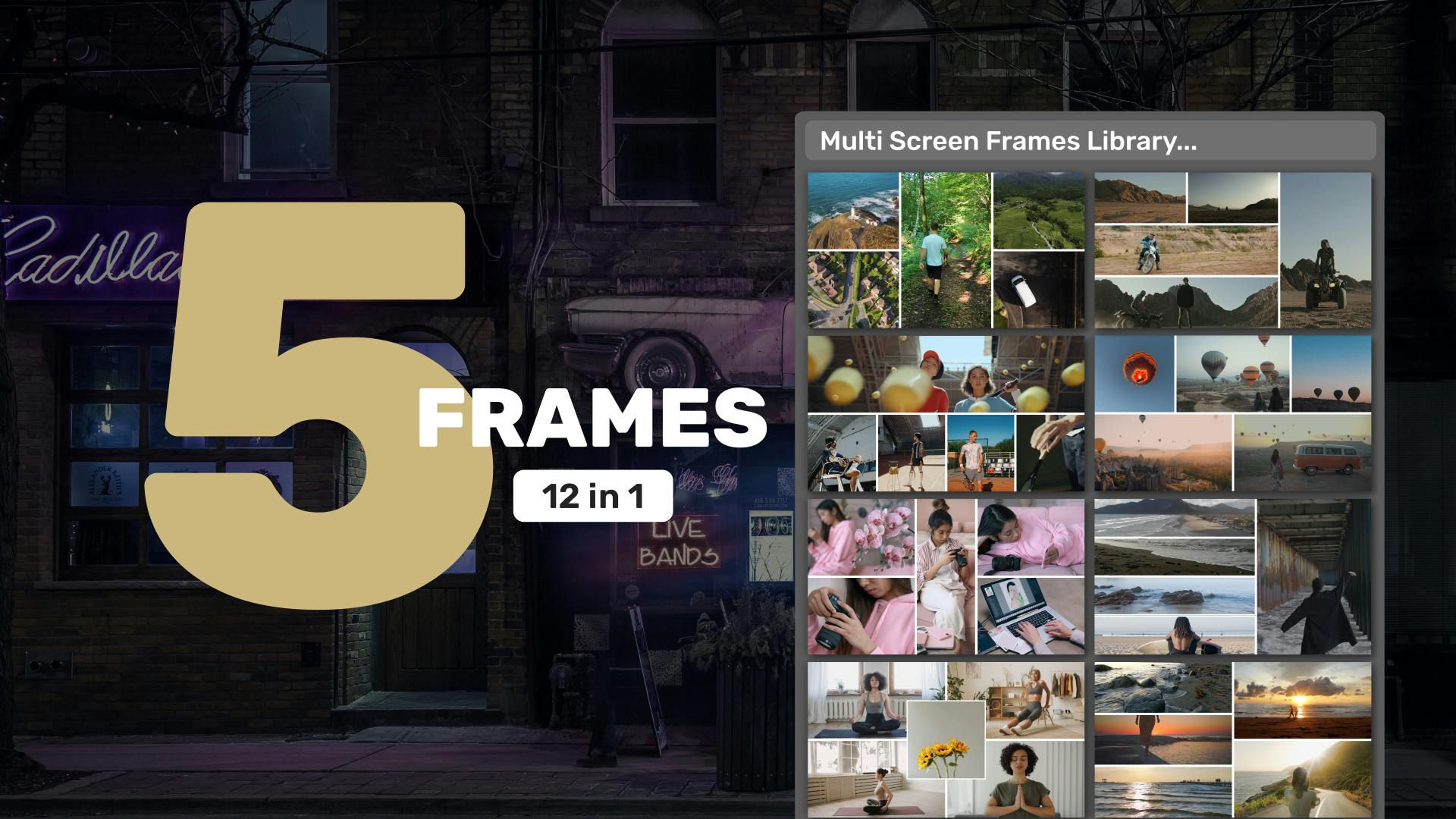 Multi Screen Frames Library 5 Frames video templates | Artlist