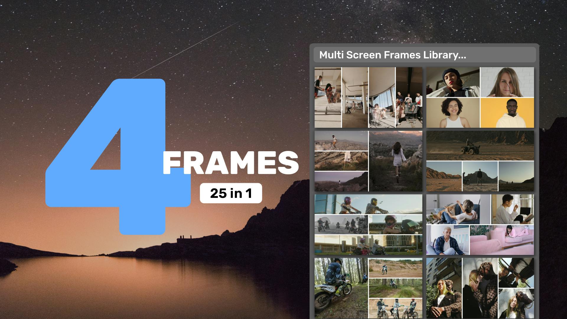Multi Screen Frames Library 4 Frames video templates | Artlist