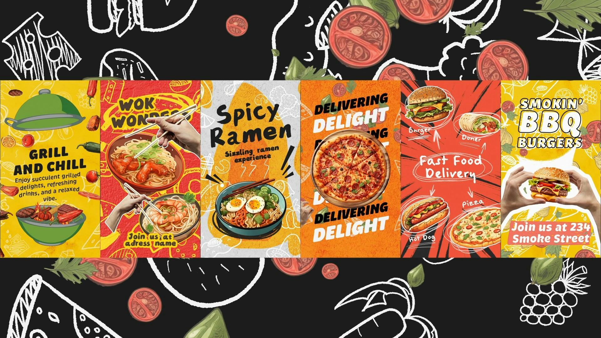 Food Vertical Posters Pack video templates | Artlist