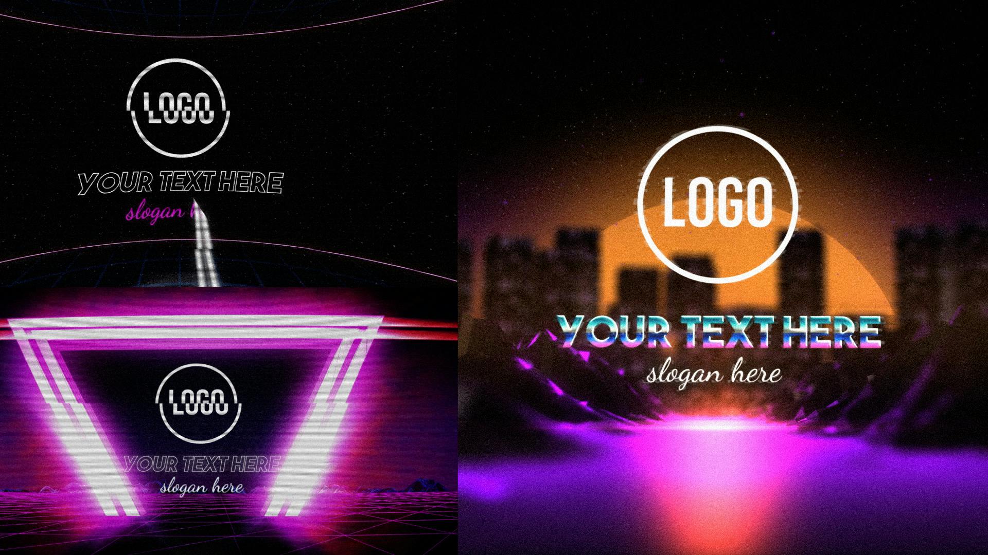 Retro Synthwave Logo Pack video templates | Artlist