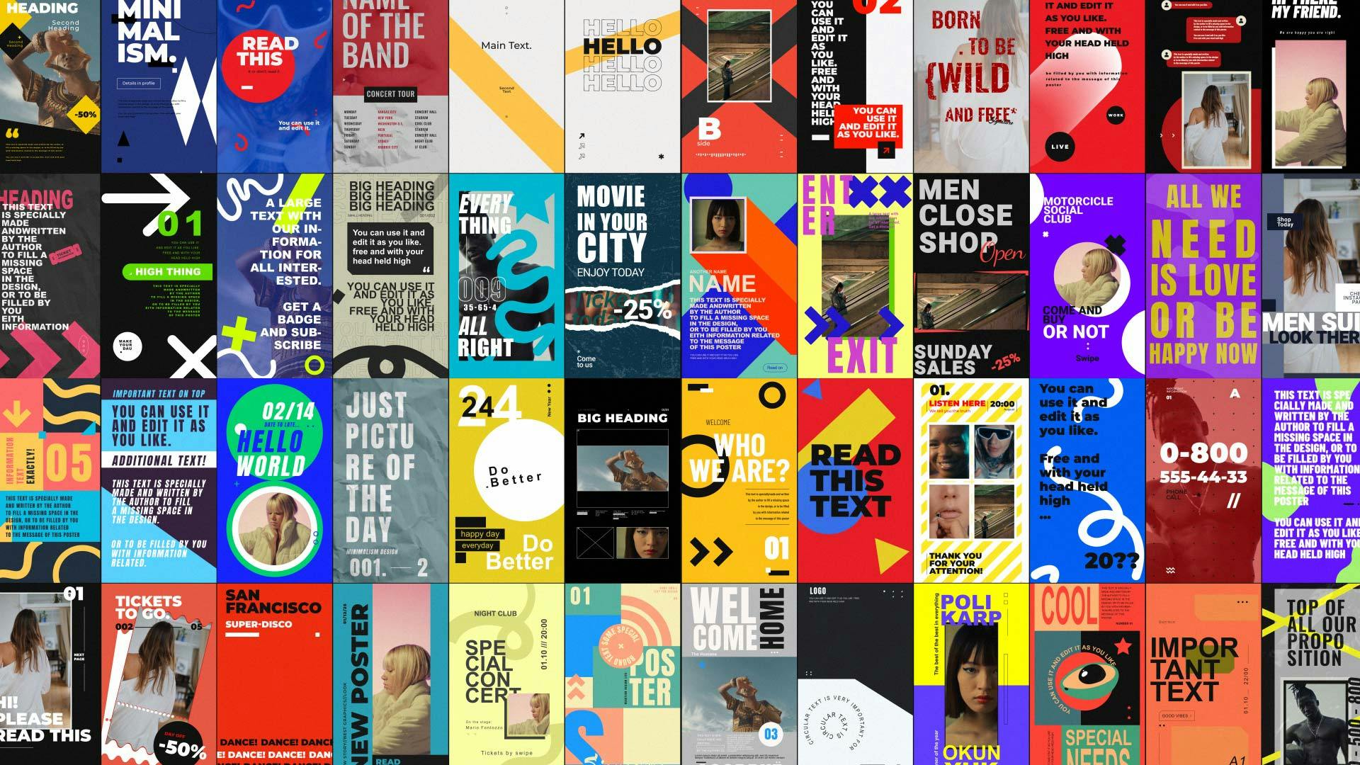 Bold Minimalism Posters Package video templates | Artlist