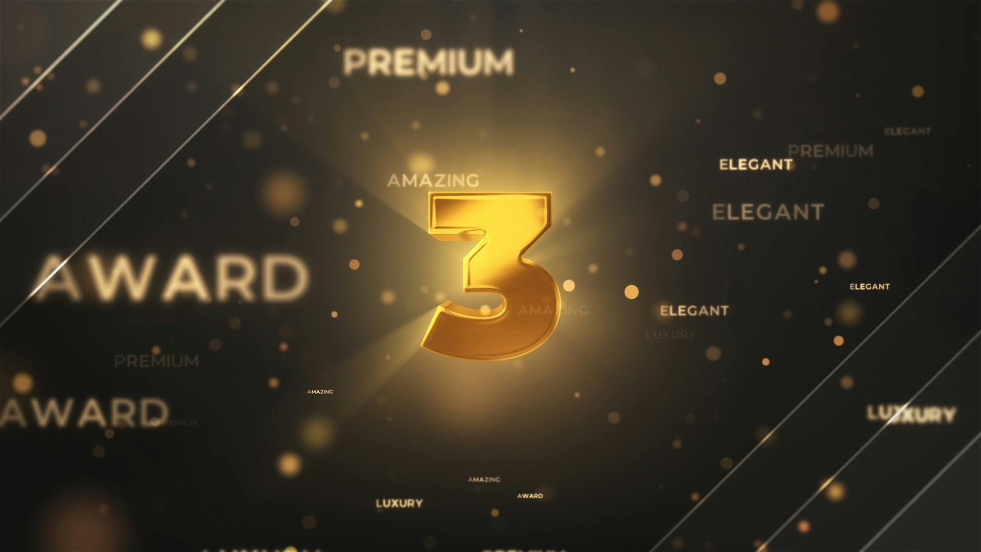 Gold Countdown Intro video templates | Artlist