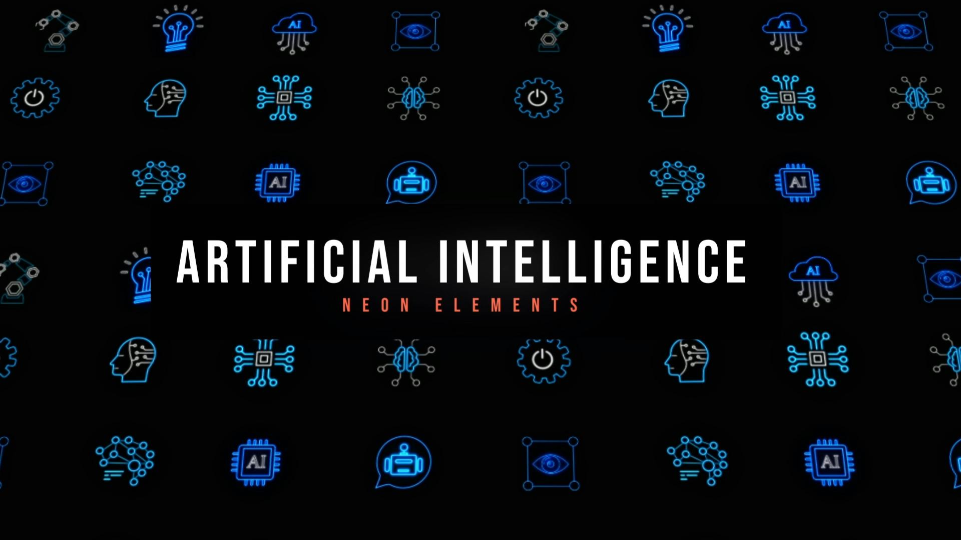 Ai Neon Icons video templates | Artlist