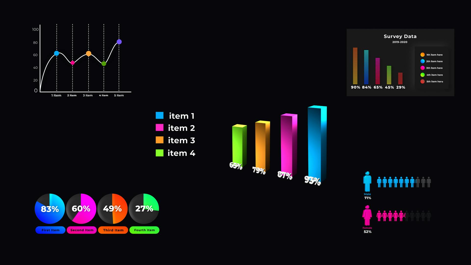 Infographic Graph Elements video templates | Artlist