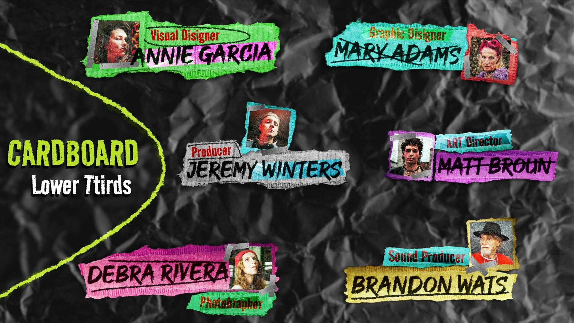 Cardboard Lower Thirds Video Templates Artlist