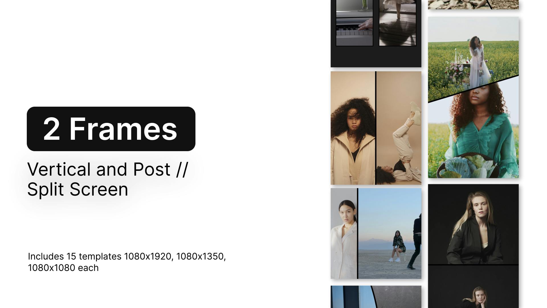 Split Screen Vertical and Post - Frames 2 video templates | Artlist