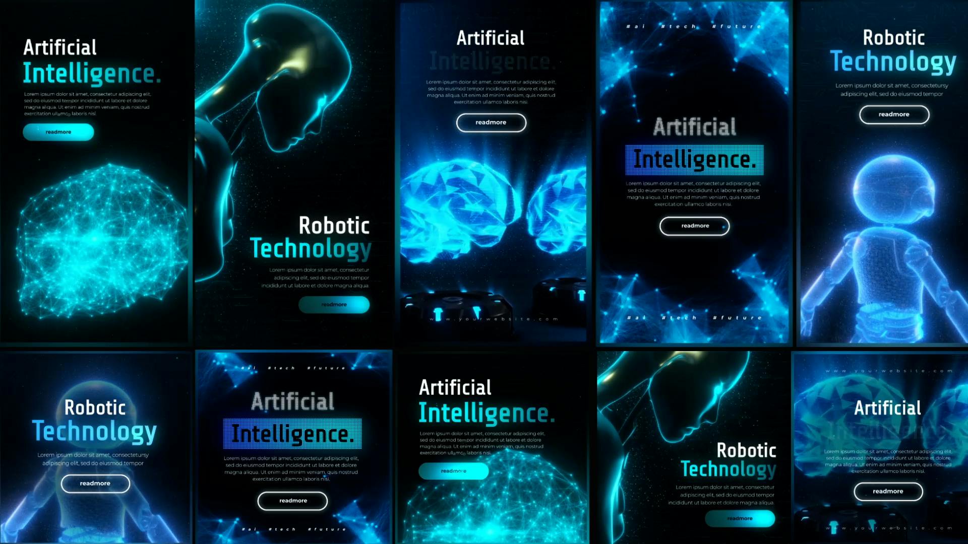 Ai Stories & Posts Pack video templates | Artlist