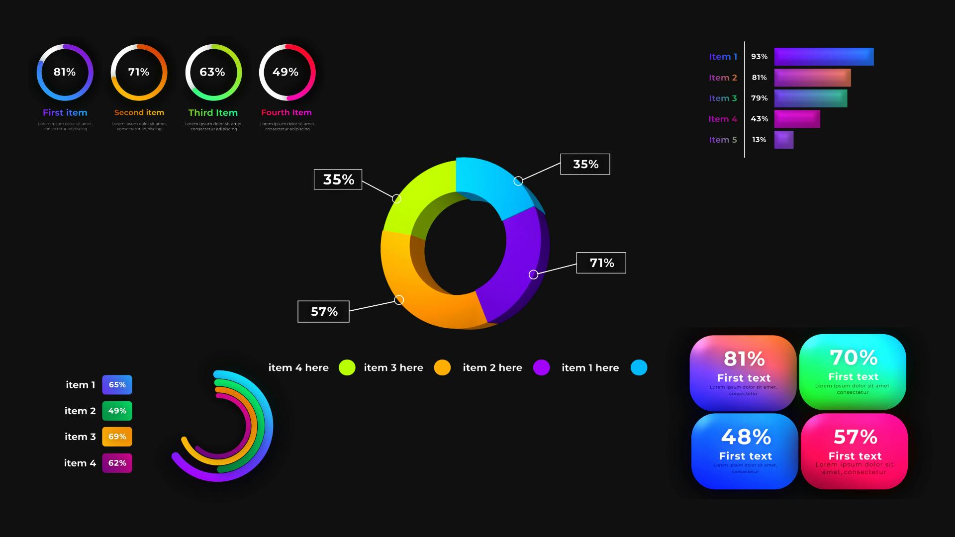Infographic Graphs Toolkit video templates | Artlist