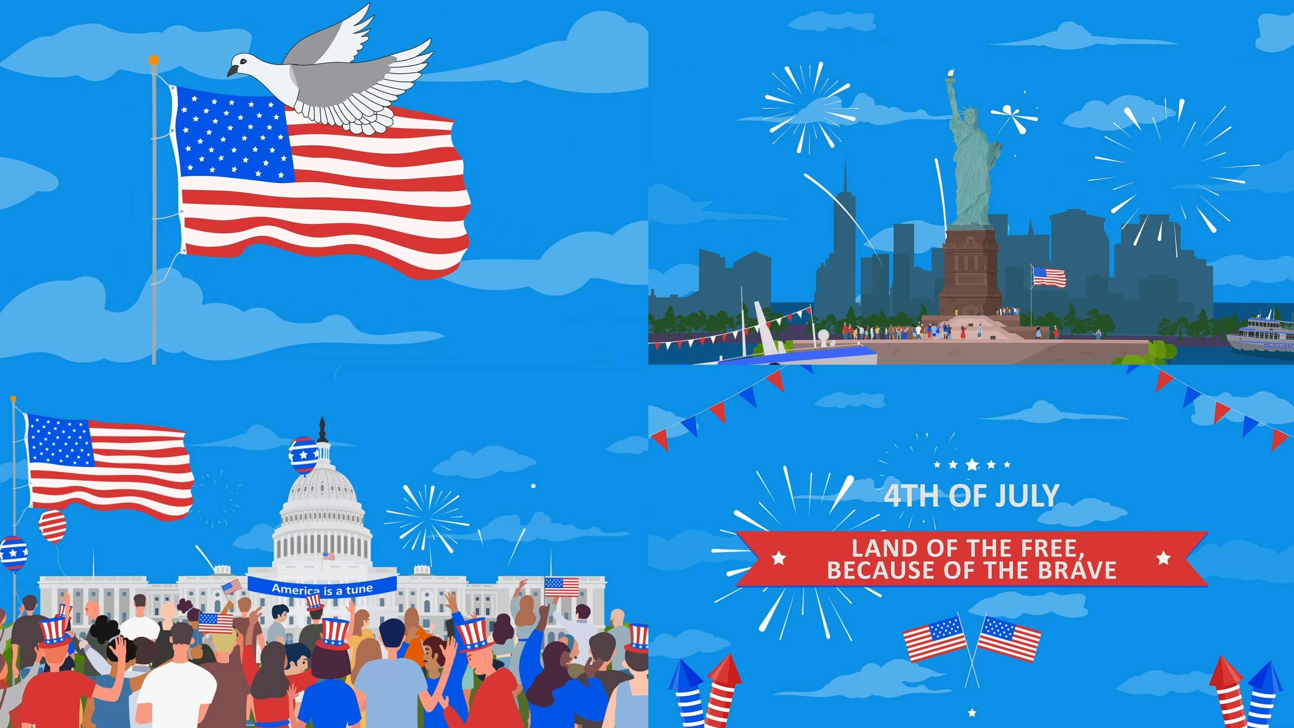 4th Of July Independence Day Intro video templates | Artlist