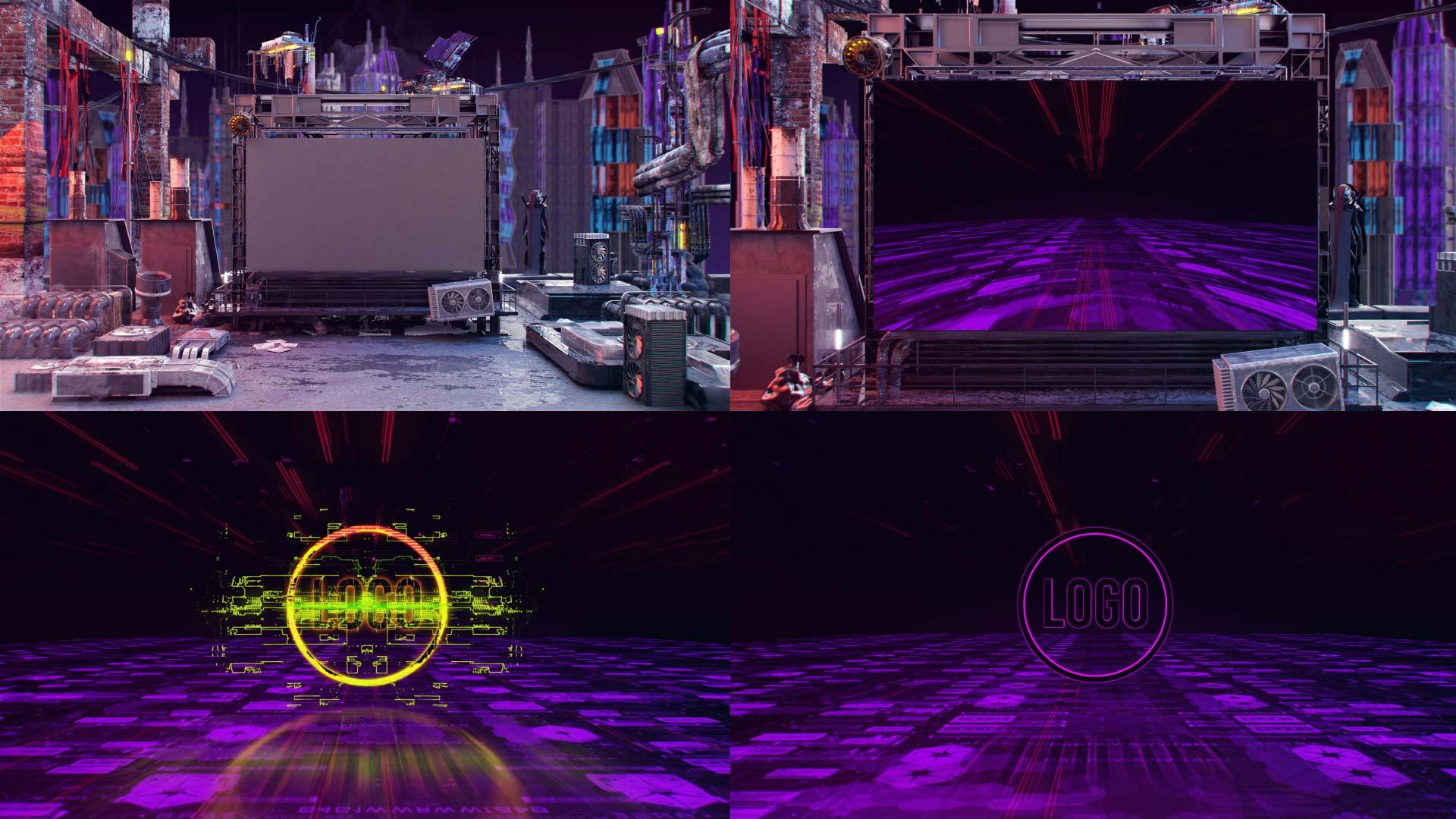 Cyberpunk City Intro video templates | Artlist