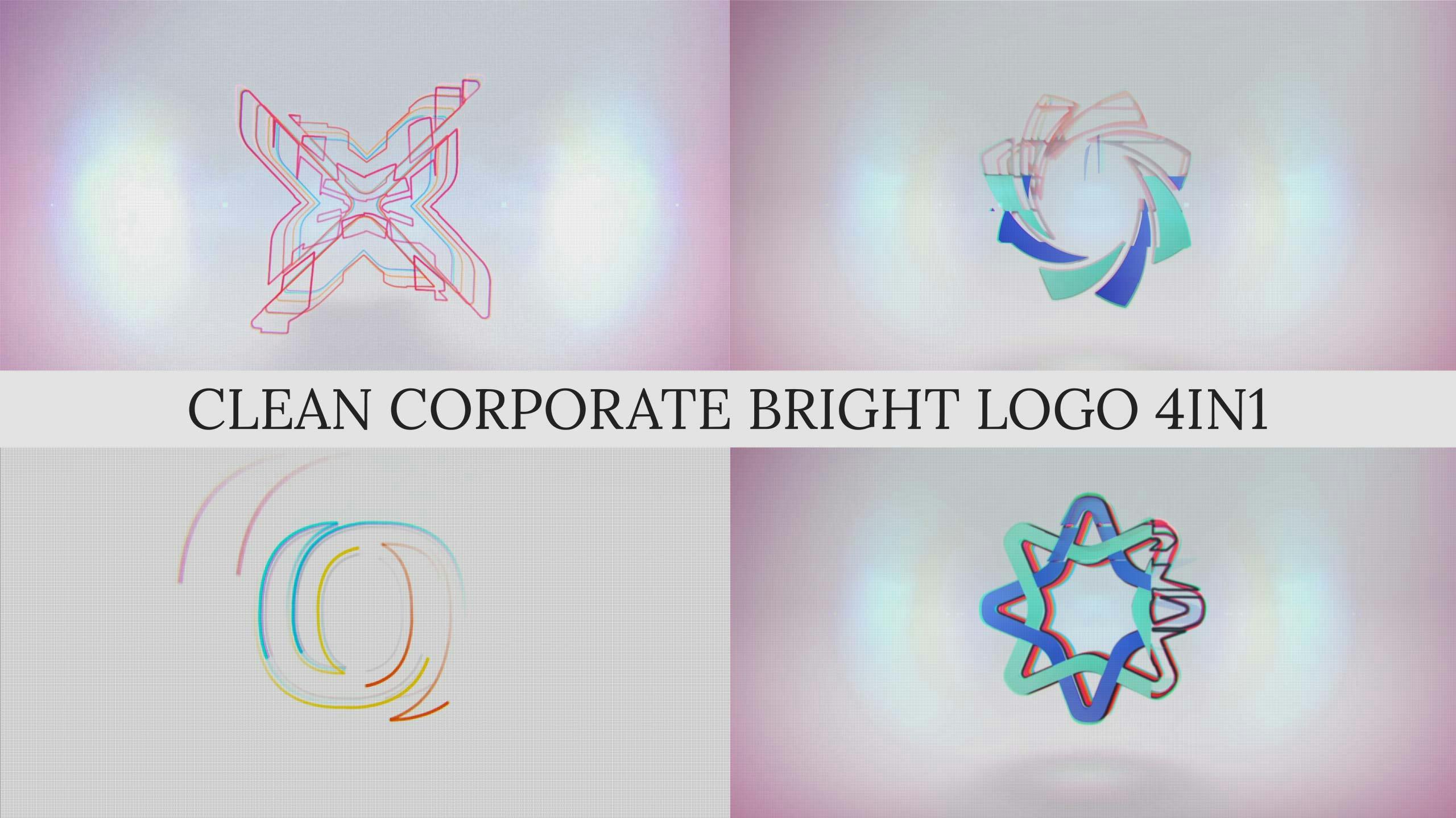 Clean Corporate Bright Logo 4in1 video templates | Artlist