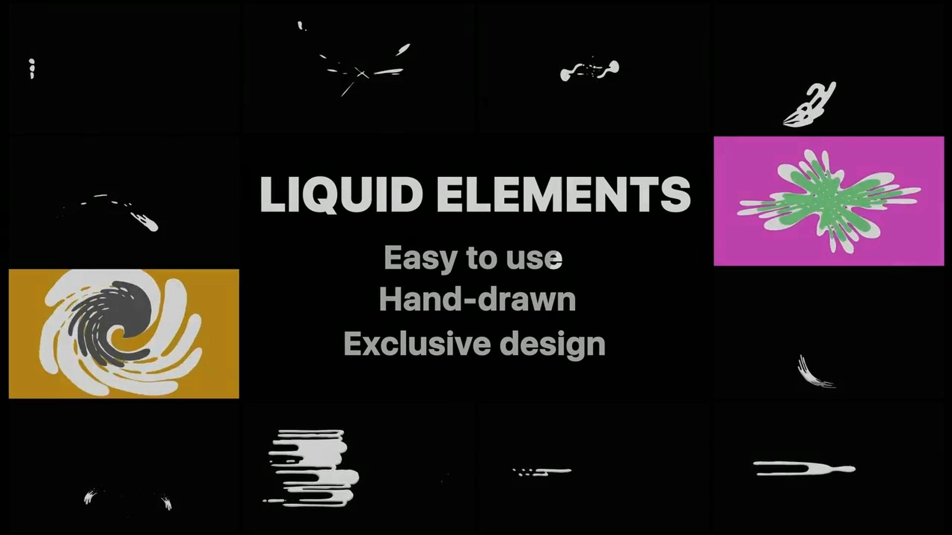 Energetic Liquid Elements video templates | Artlist