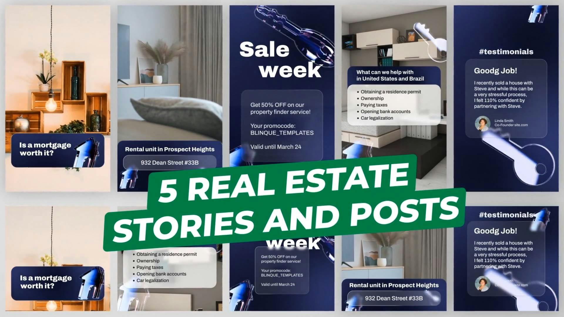 Real Estate Premium Graphics Pack video templates | Artlist