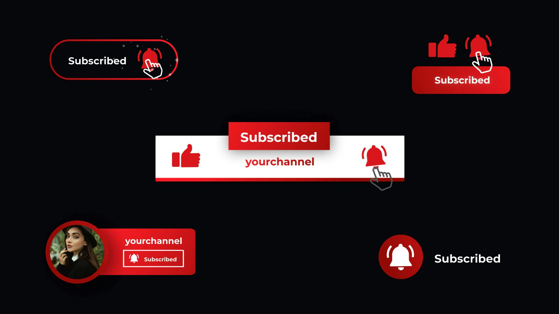 Clean Subscribe Elements video templates | Artlist