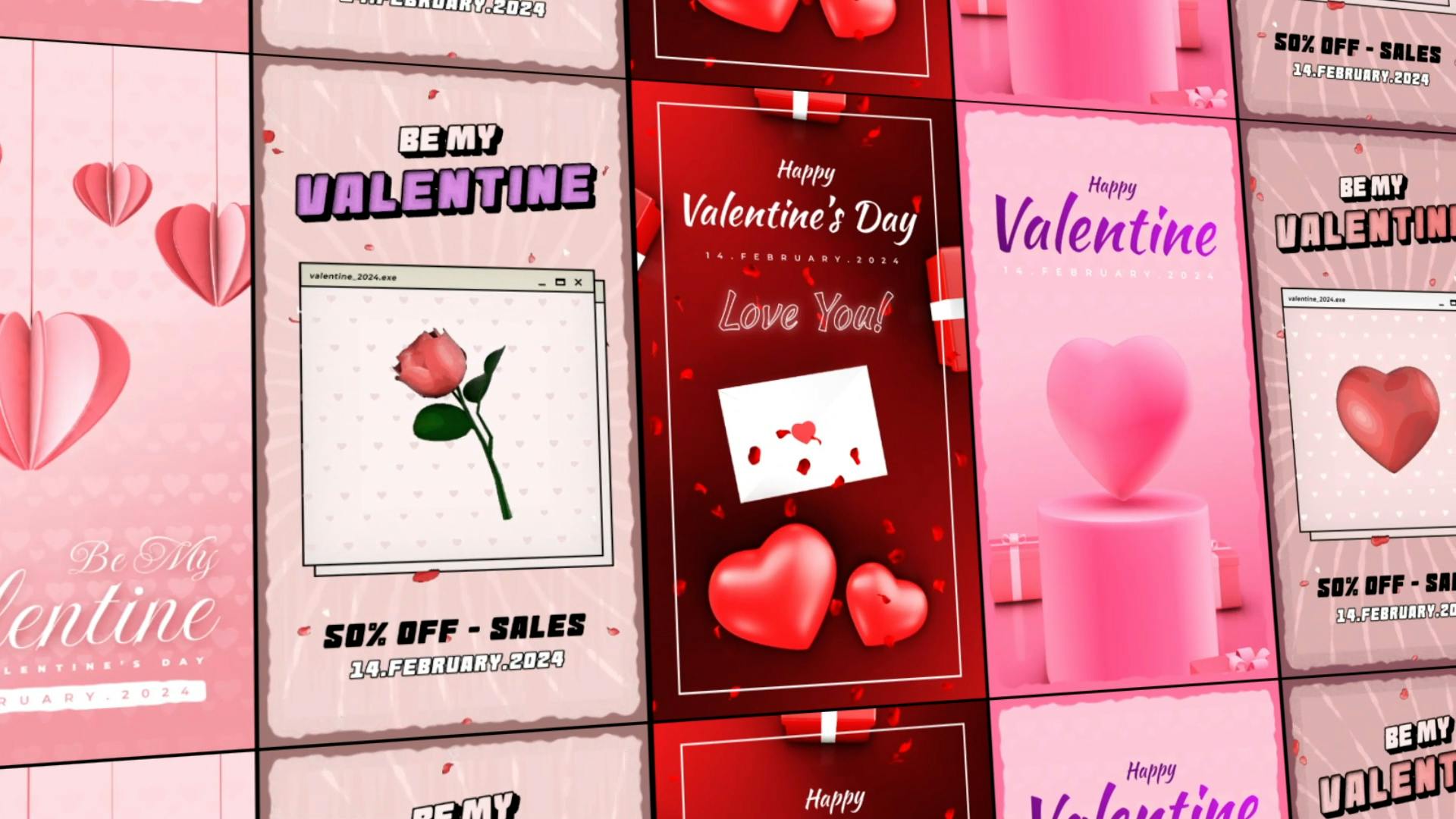 Valentines Day Stories Pack video templates | Artlist