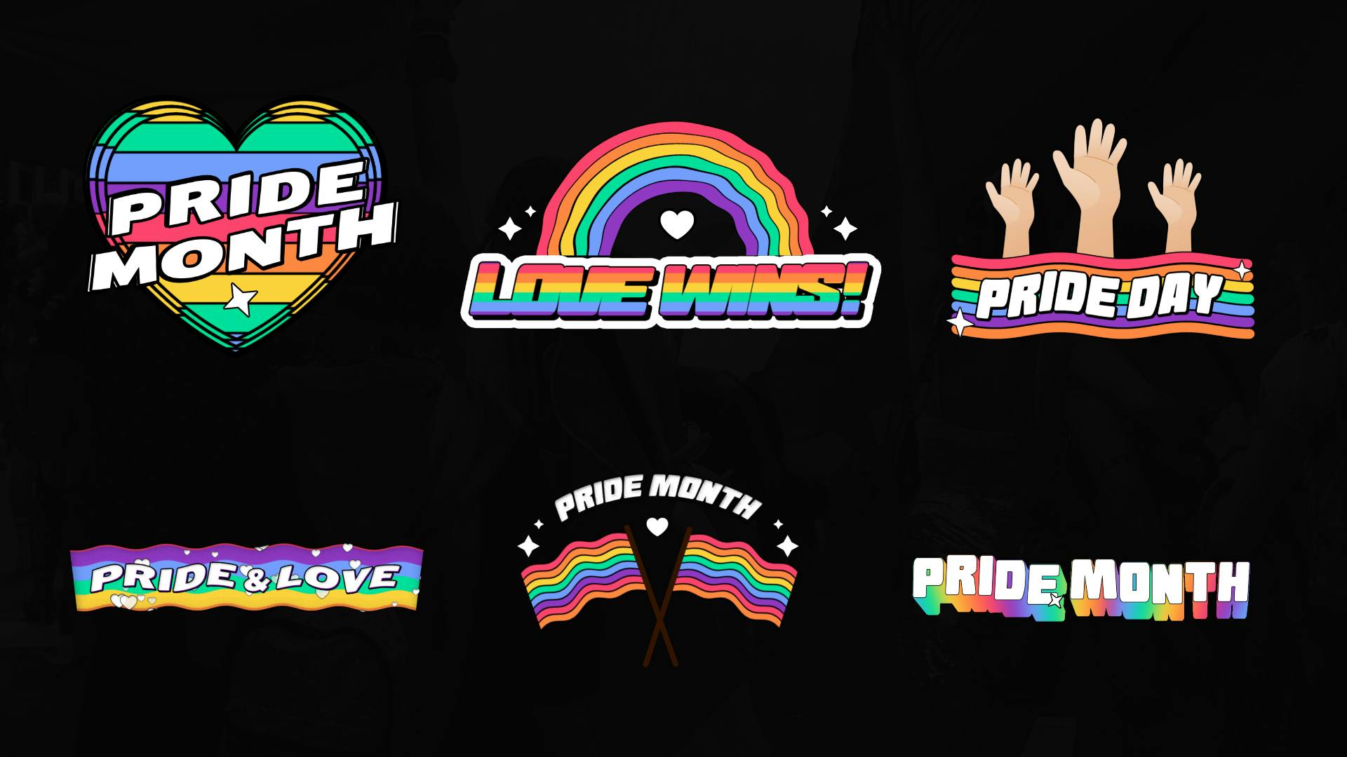 Pride LGBTQ Titles Pack video templates | Artlist