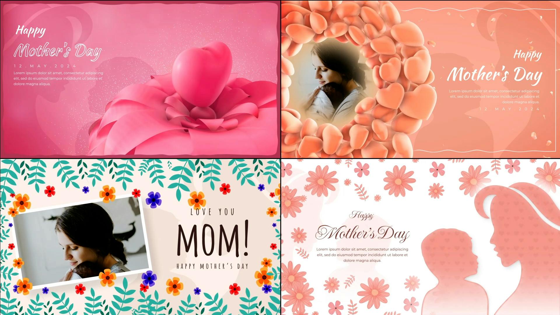 Mothers Day Greetings Pack video templates | Artlist