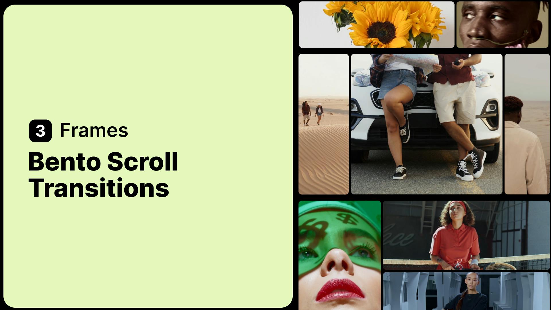 Bento Scroll Transitions - 3 Frames video templates | Artlist