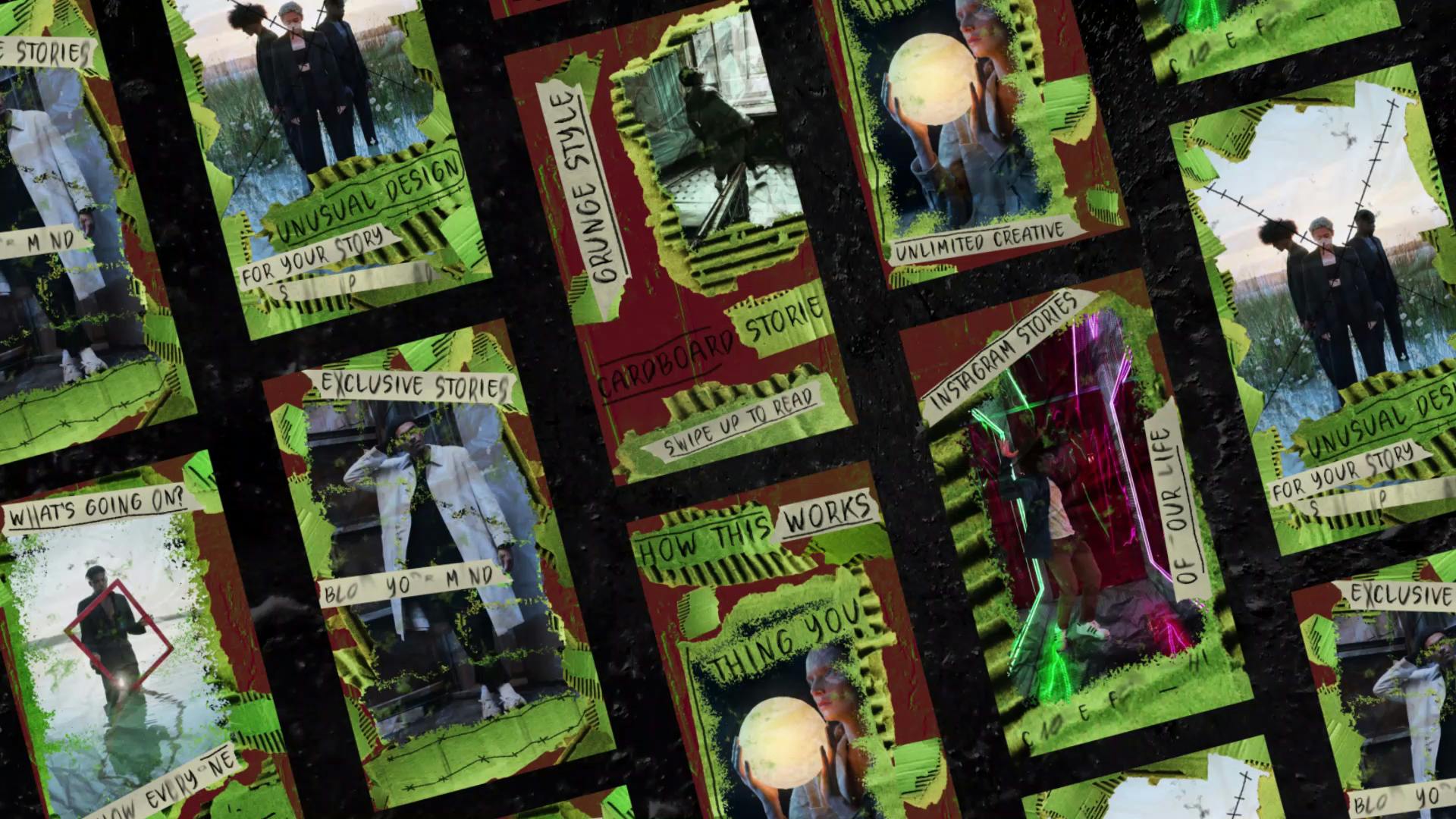 Cardboard Stories Video Templates Artlist