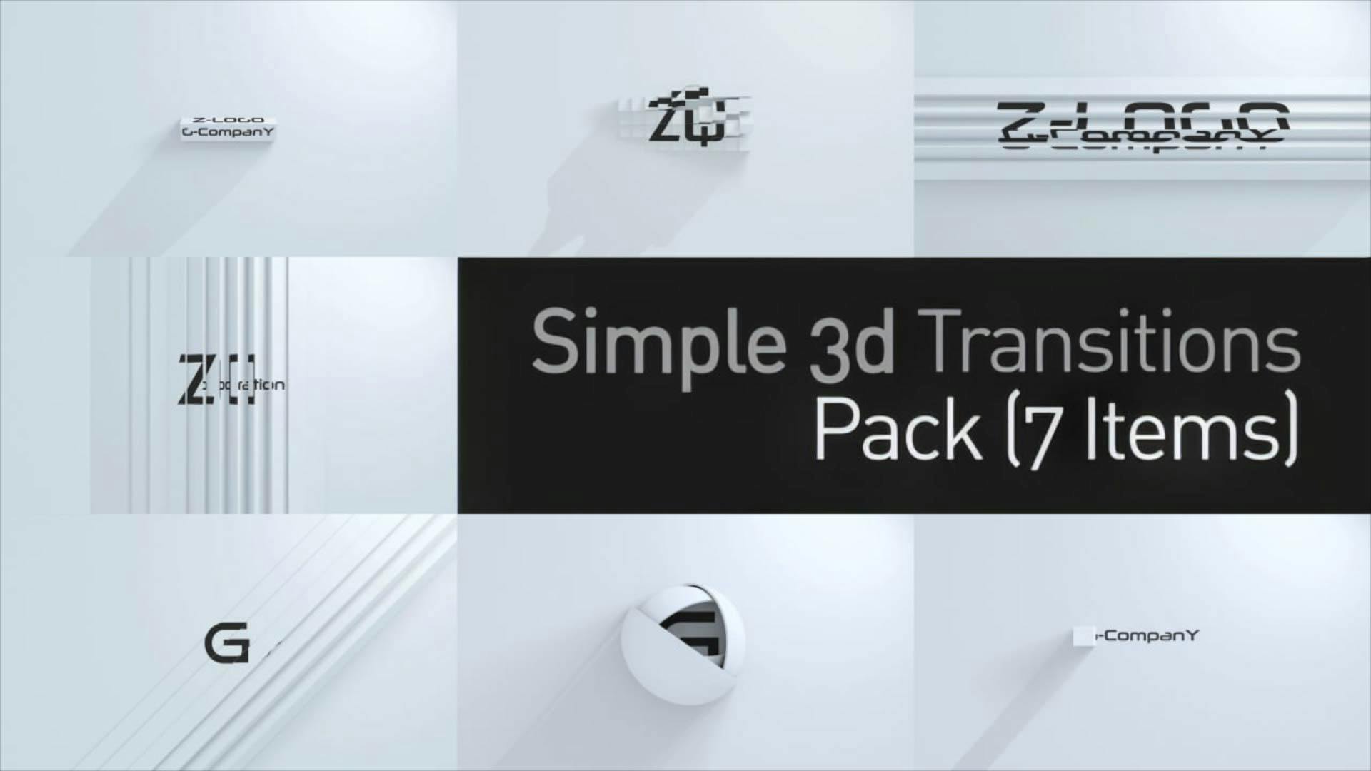 3D Simple Transition Pack video templates | Artlist