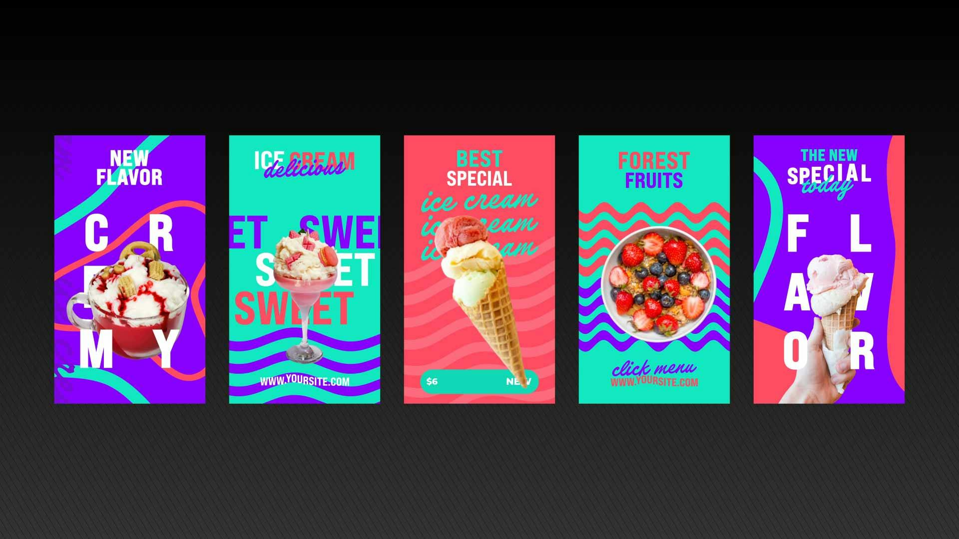 Ice Cream Social Stories video templates | Artlist