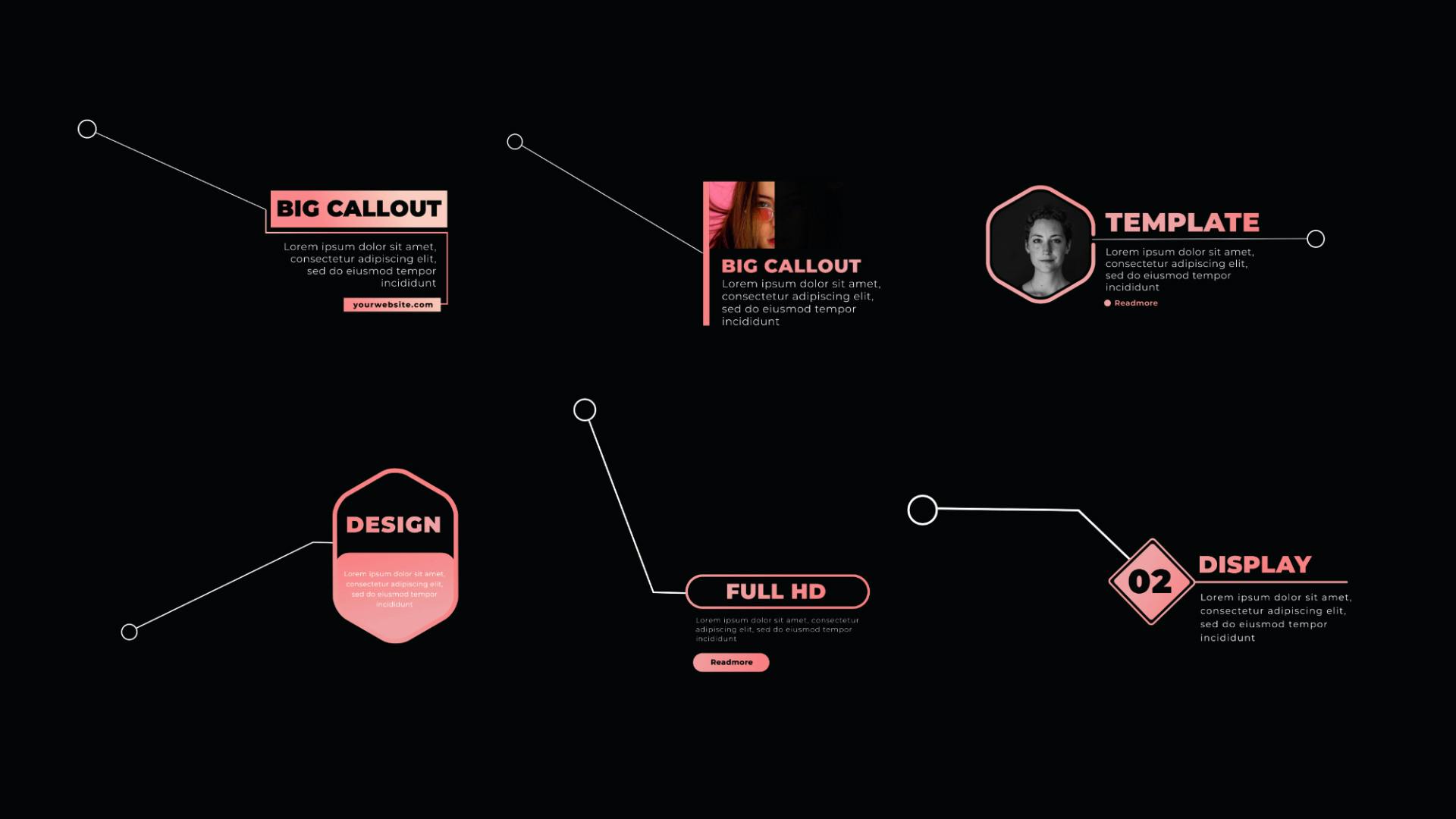Callout Titles Pack video templates | Artlist