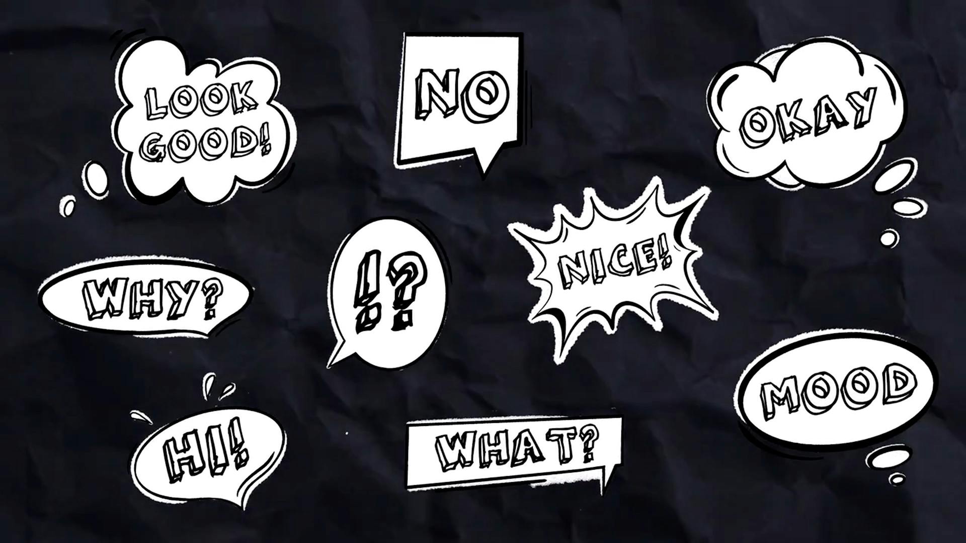 Drawn Speech Bubbles Video Templates Artlist