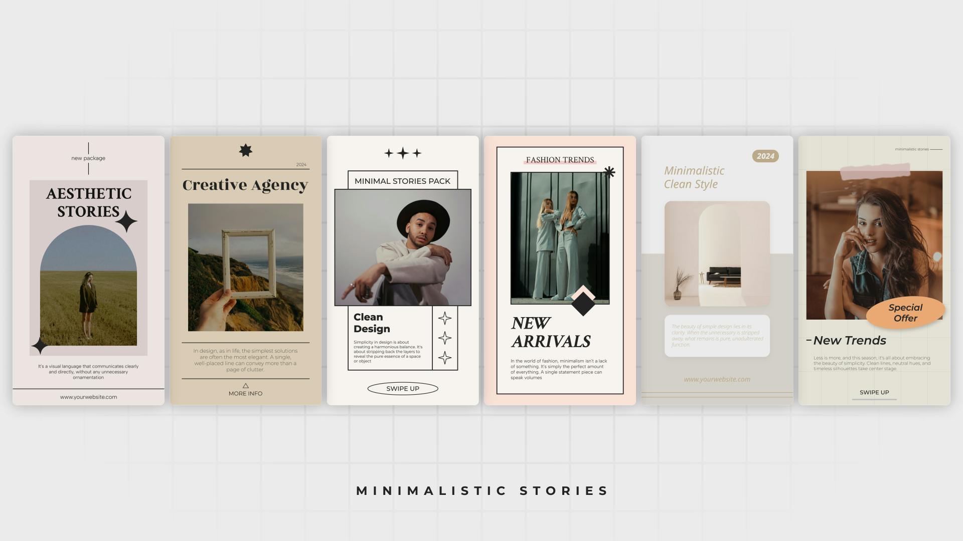 Minimalistic Stories video templates | Artlist