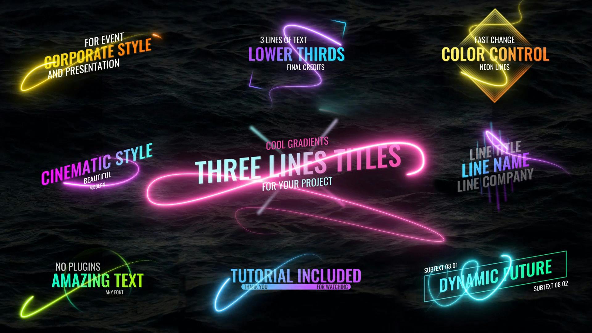 Light Lines Titles video templates | Artlist