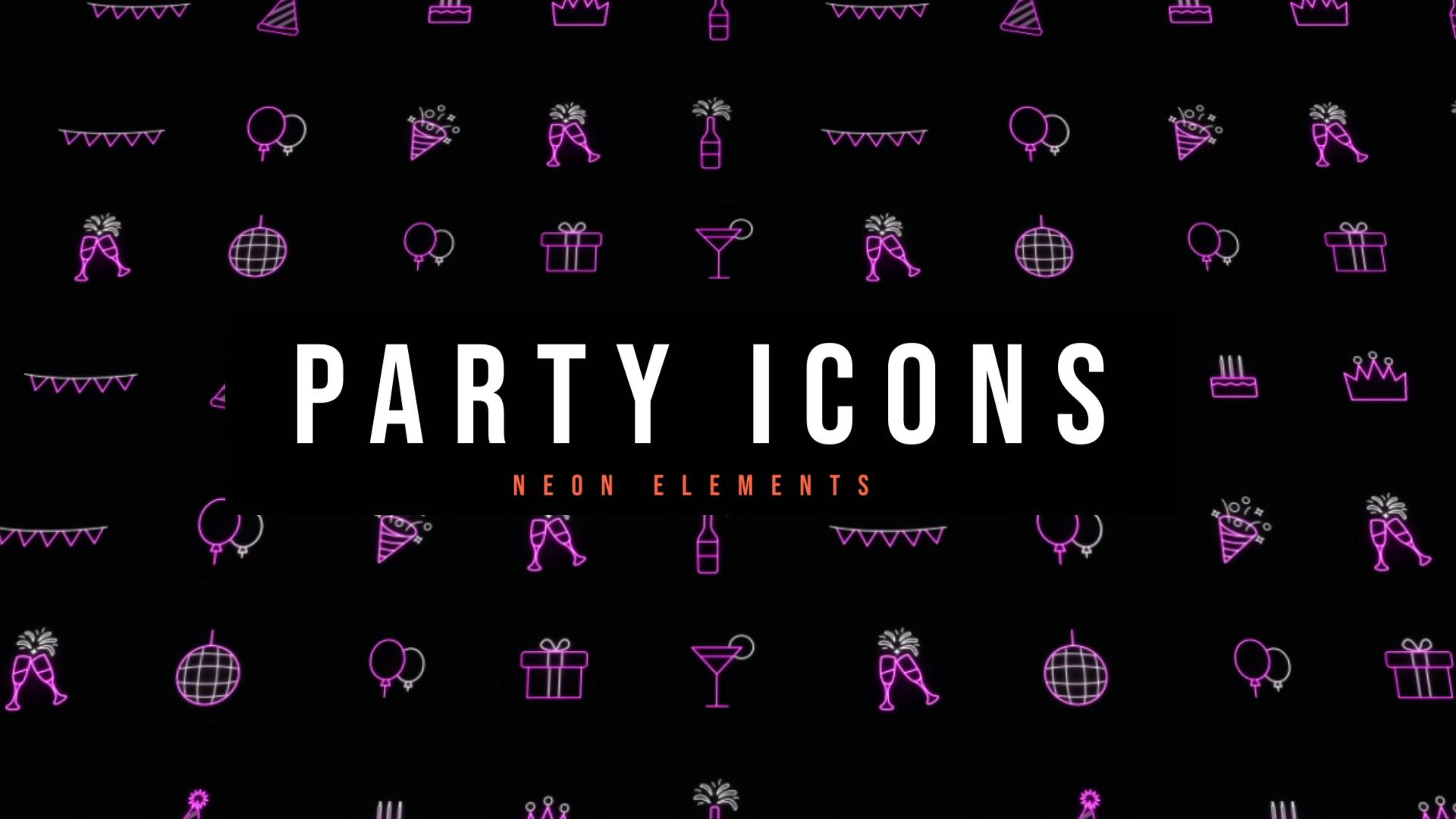 Party Neon Icons video templates | Artlist