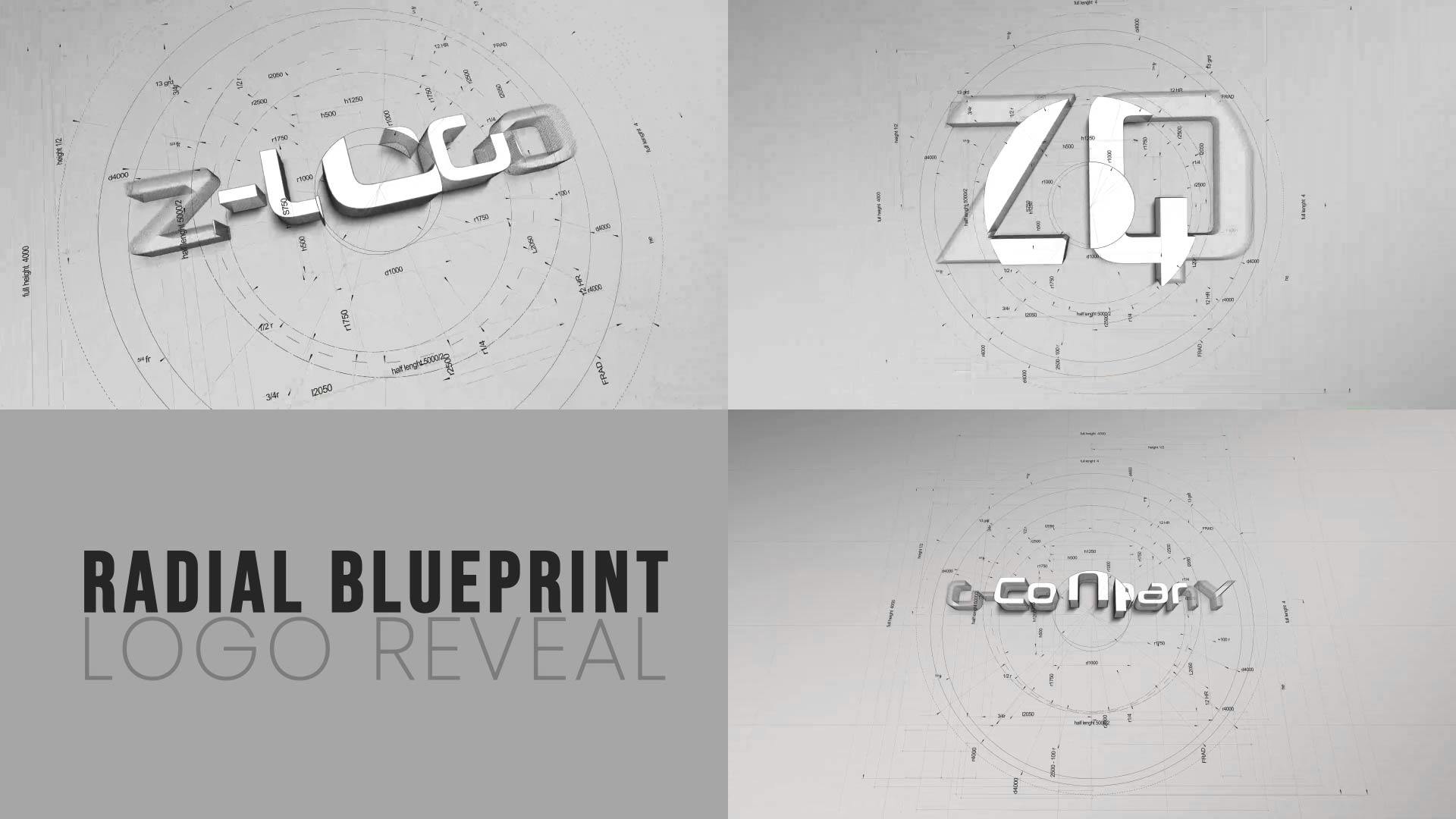 Radial BluePrint Logo Reveal video templates | Artlist