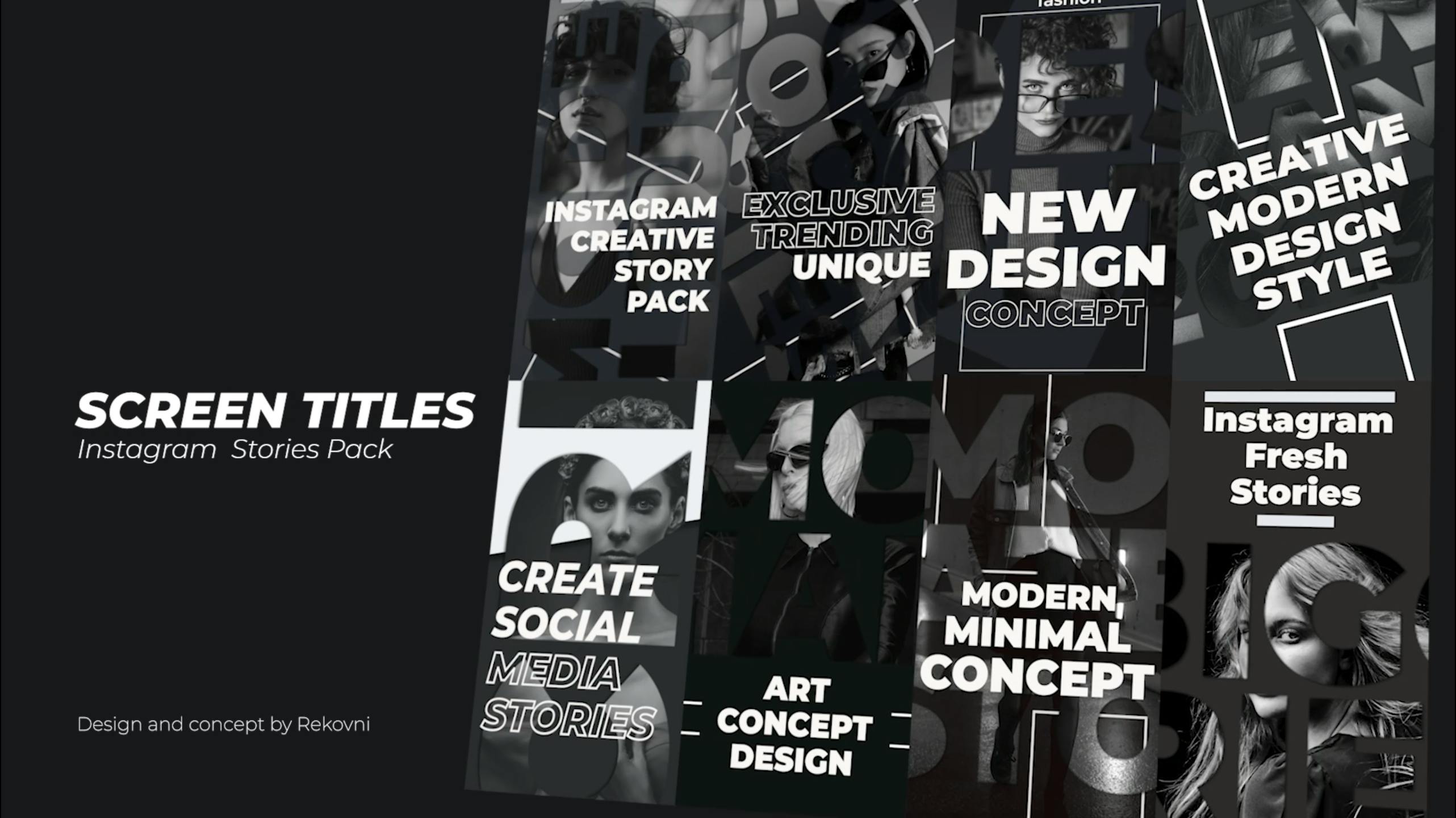 Screen Titles Stories video templates | Artlist