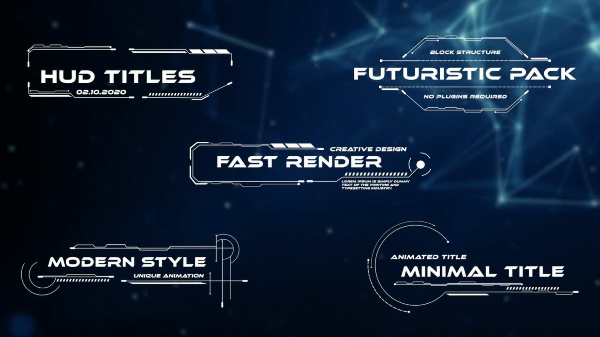 Overlay HUD Titles video templates | Artlist