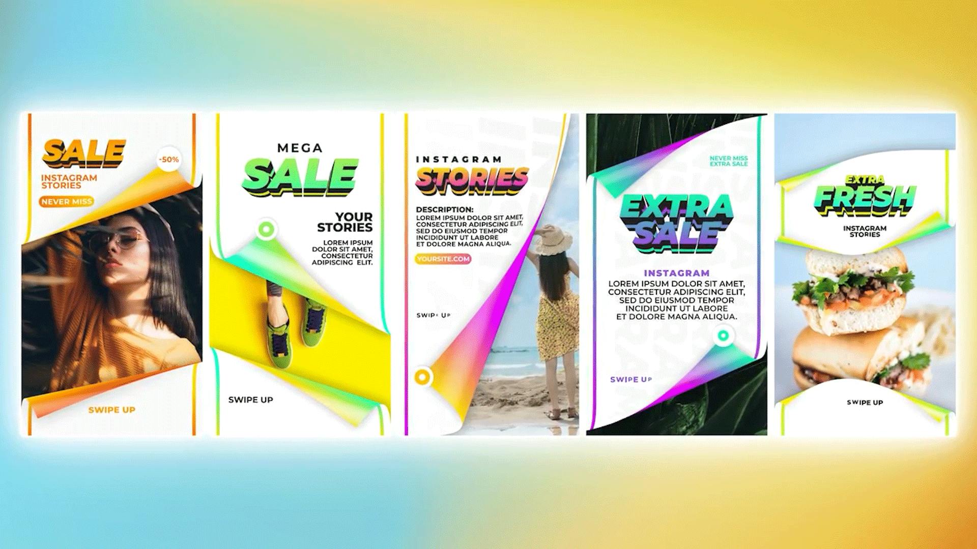 Folded Stories Pack video templates | Artlist