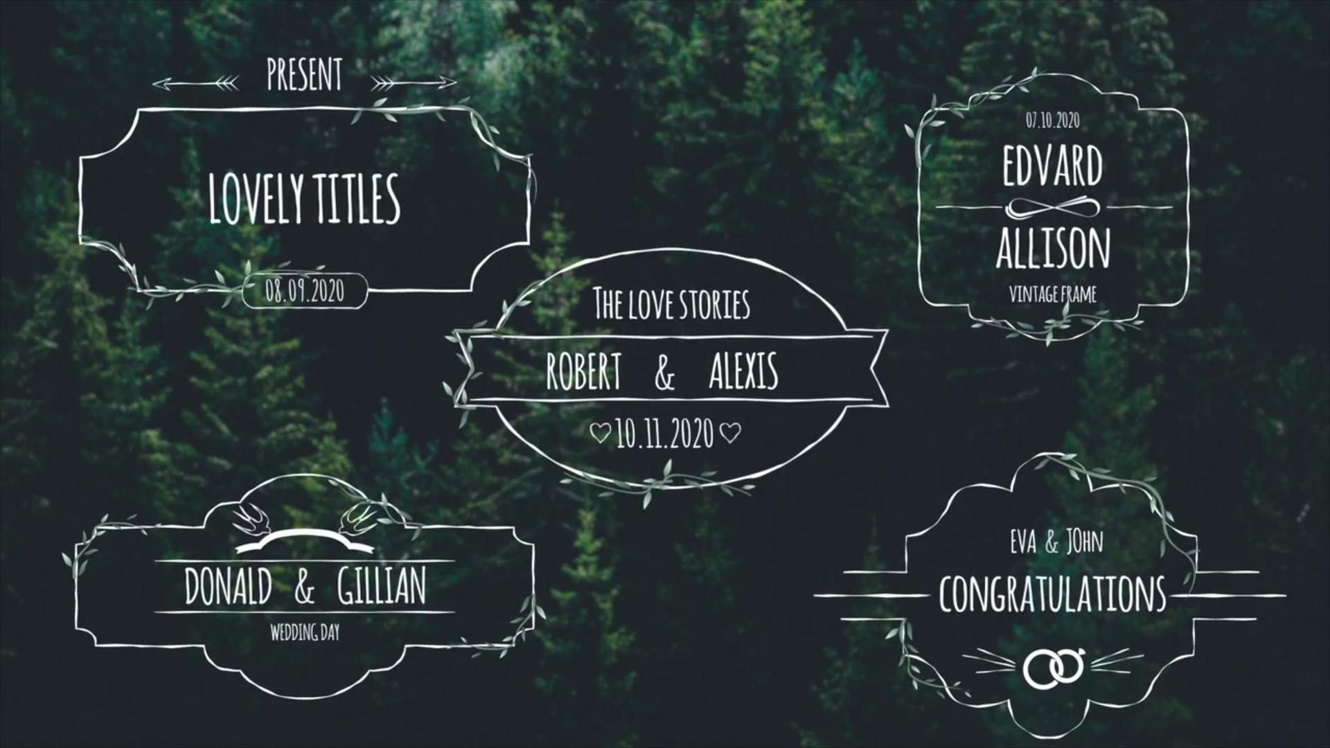 Amazing Wedding Titles video templates | Artlist