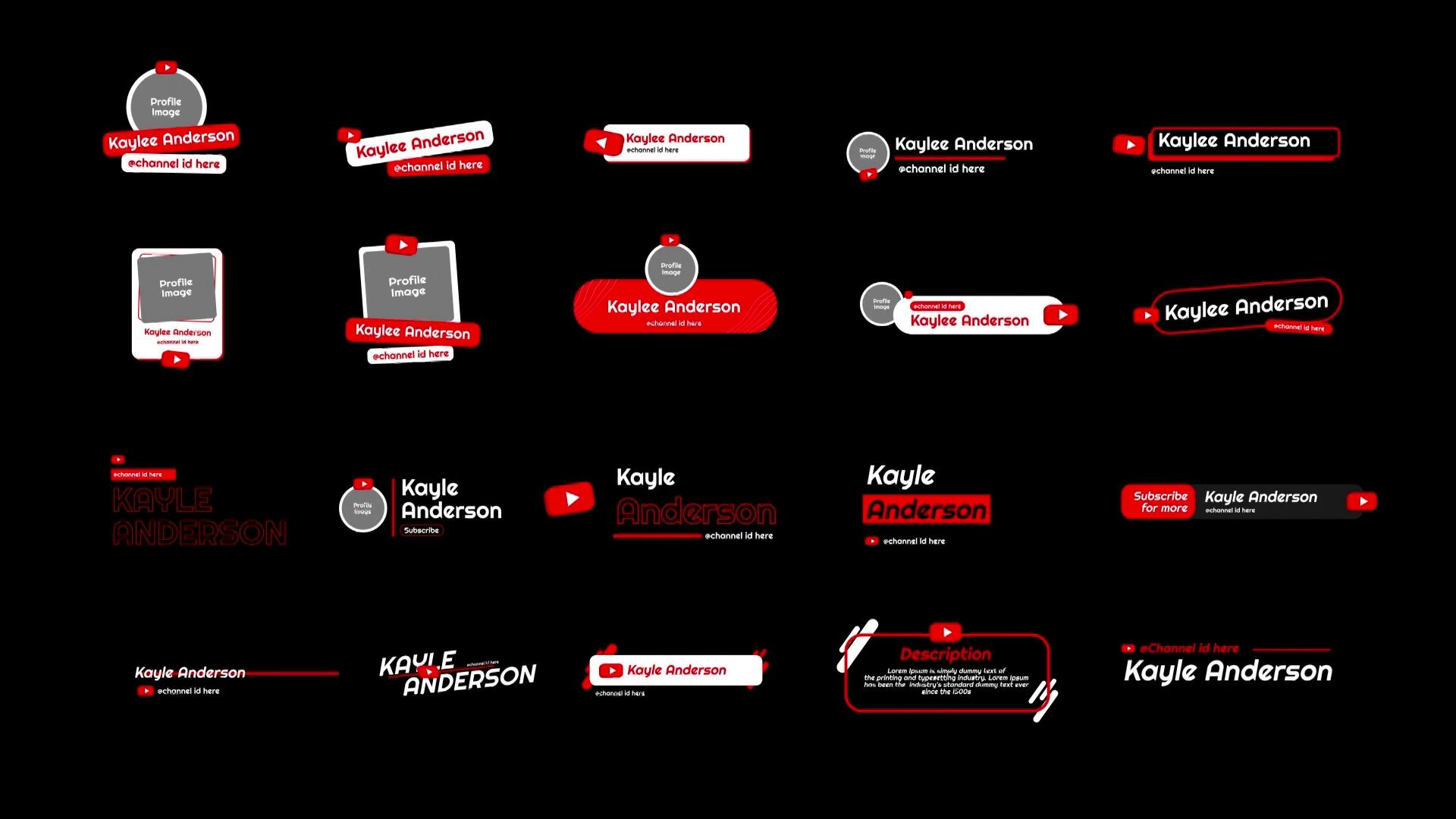 Fancy Social Media Lower Thirds video templates | Artlist