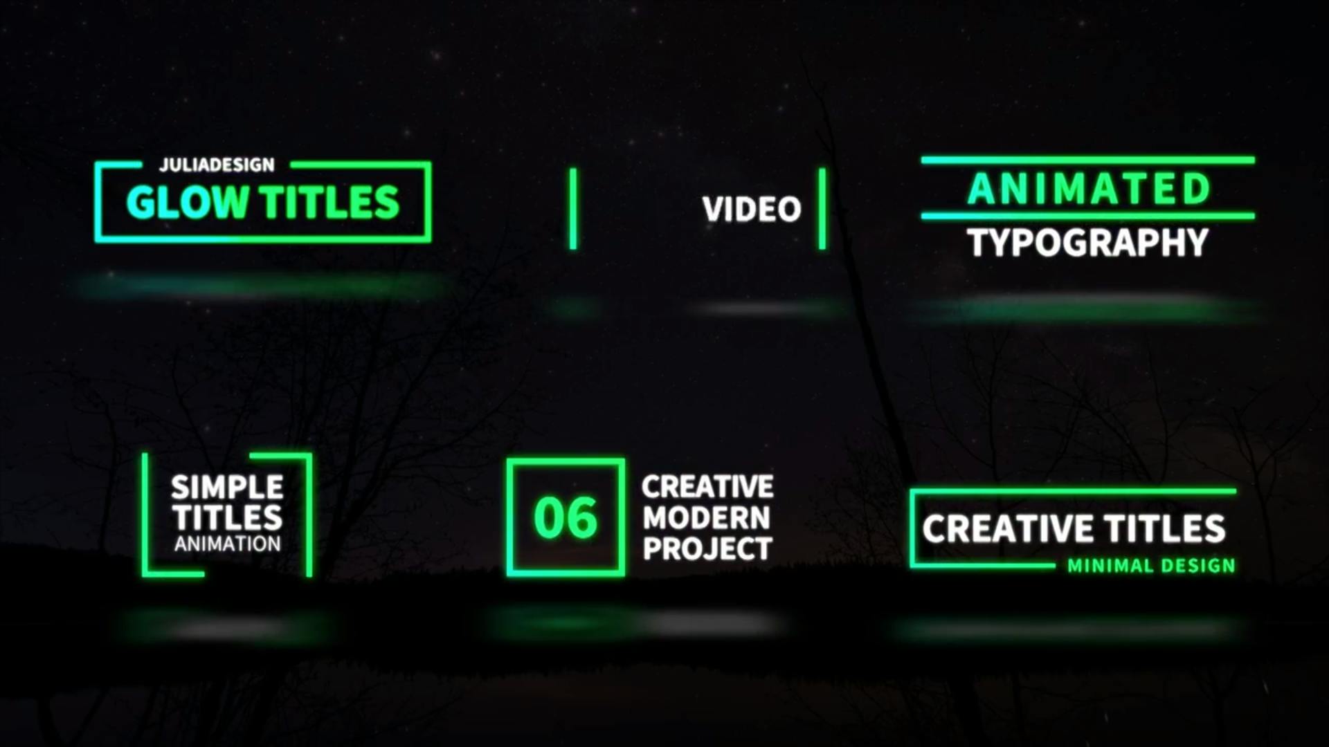 Minimal Glow Titles video templates | Artlist