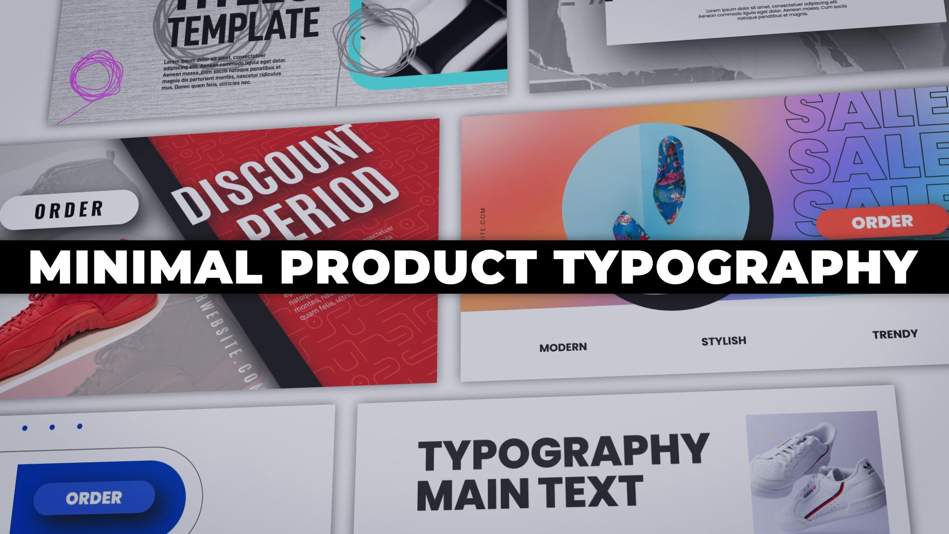 Minimal Product Typography video templates | Artlist
