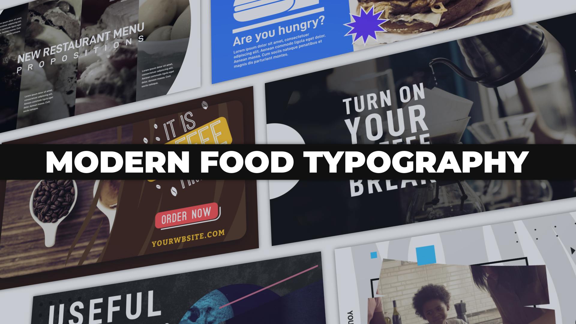 Modern Food Typography video templates | Artlist