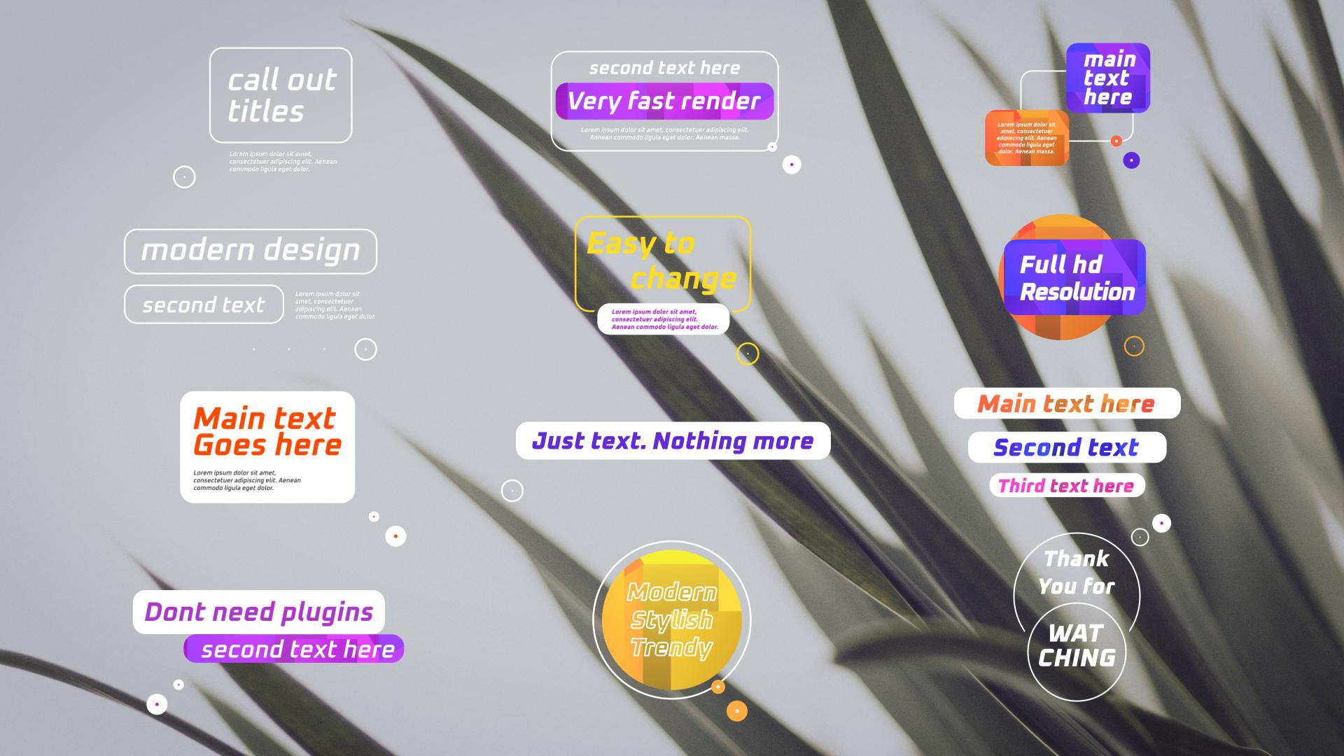 Minimalist Callout Titles video templates | Artlist