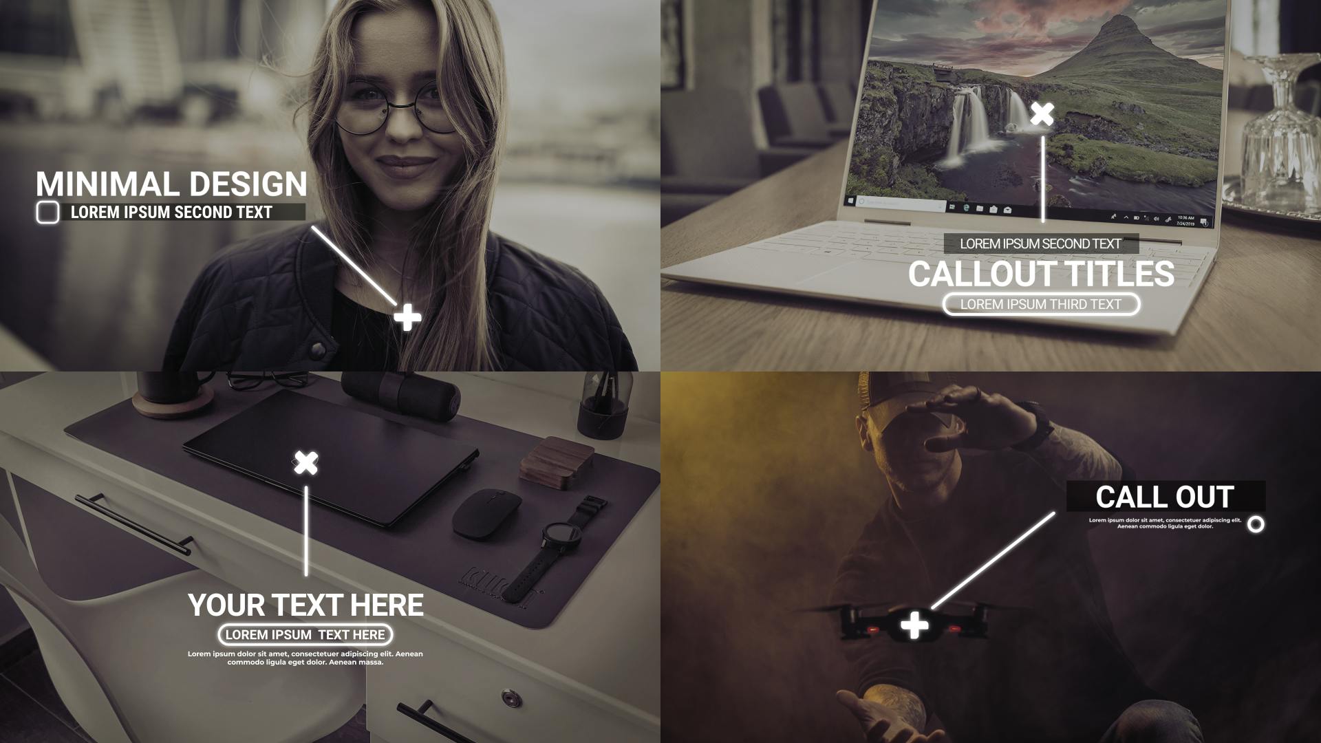 Modern Callout Titles video templates | Artlist