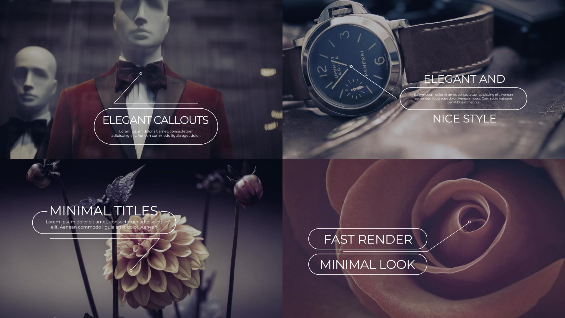 Elegant Callout Titles video templates | Artlist