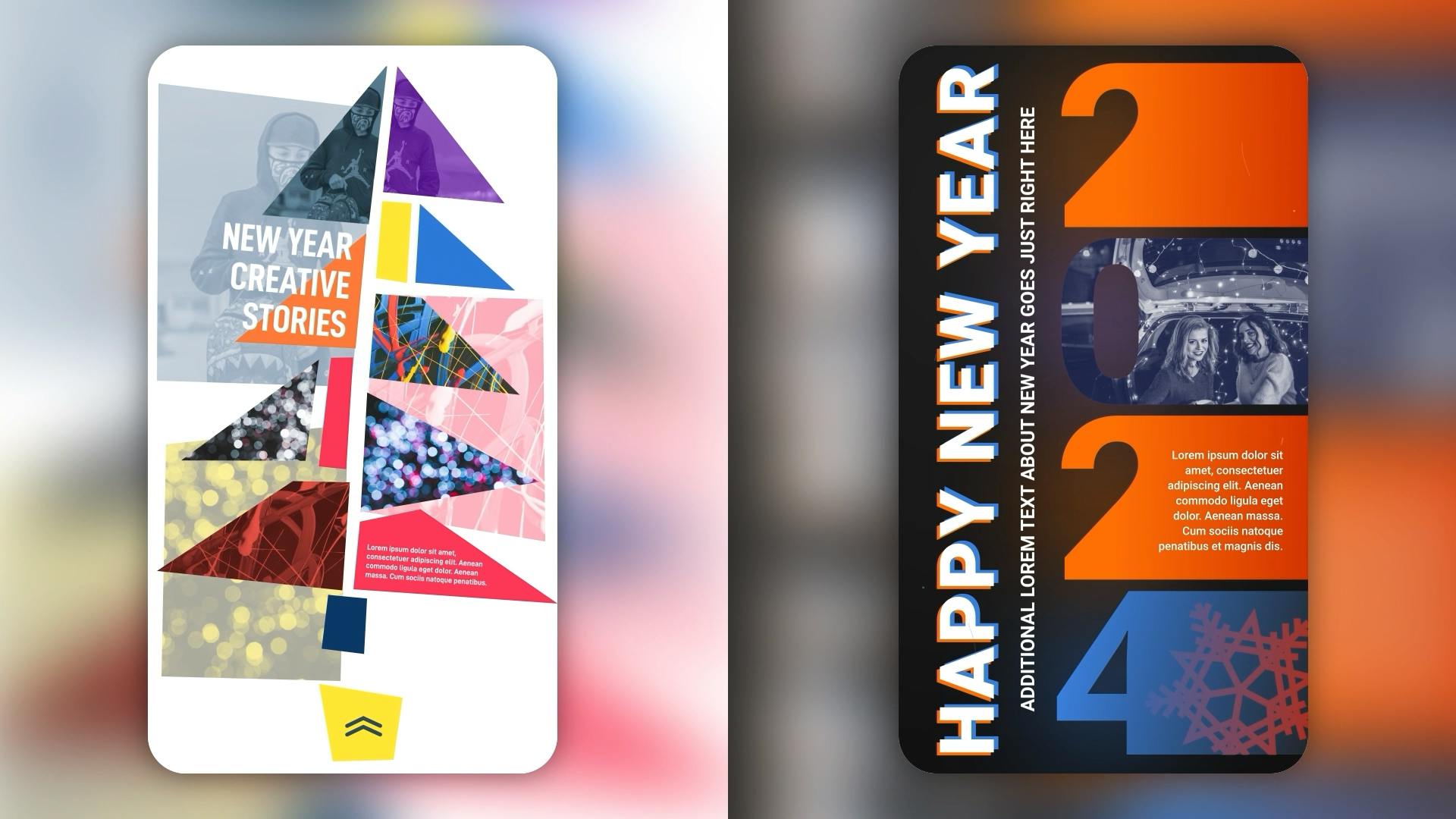 New Year Stories Pack video templates | Artlist